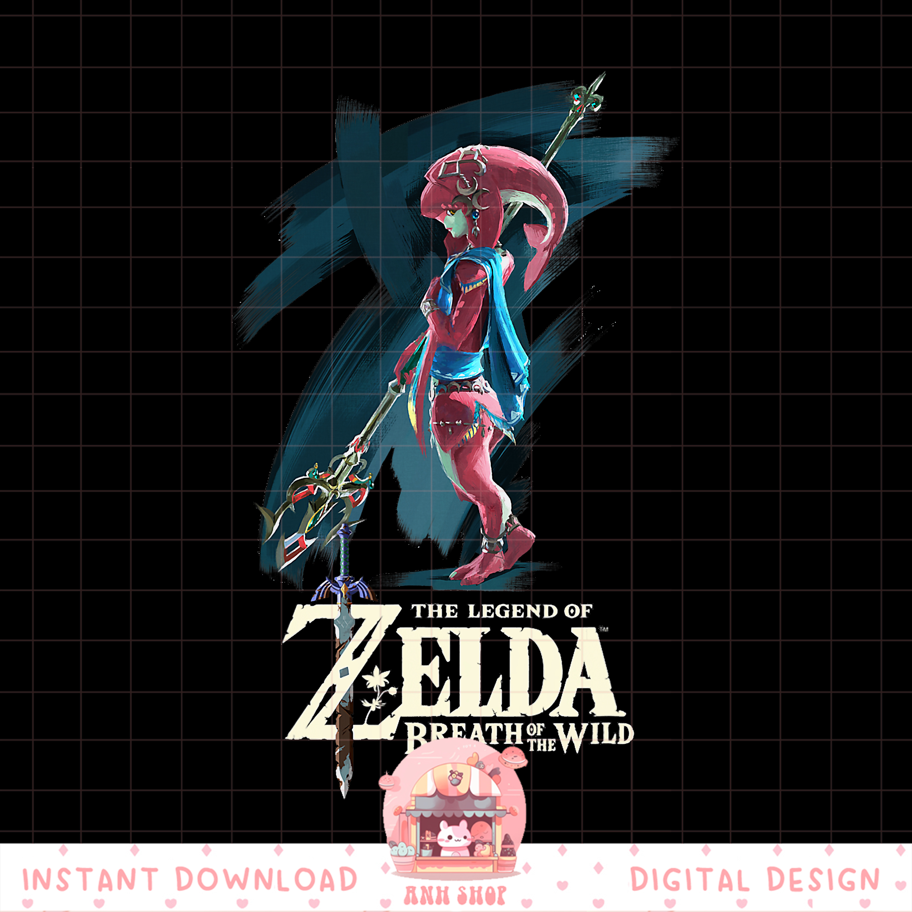 Legend of Zelda Breath of the Wild Mipha Paint Brush png, di | Inspire ...