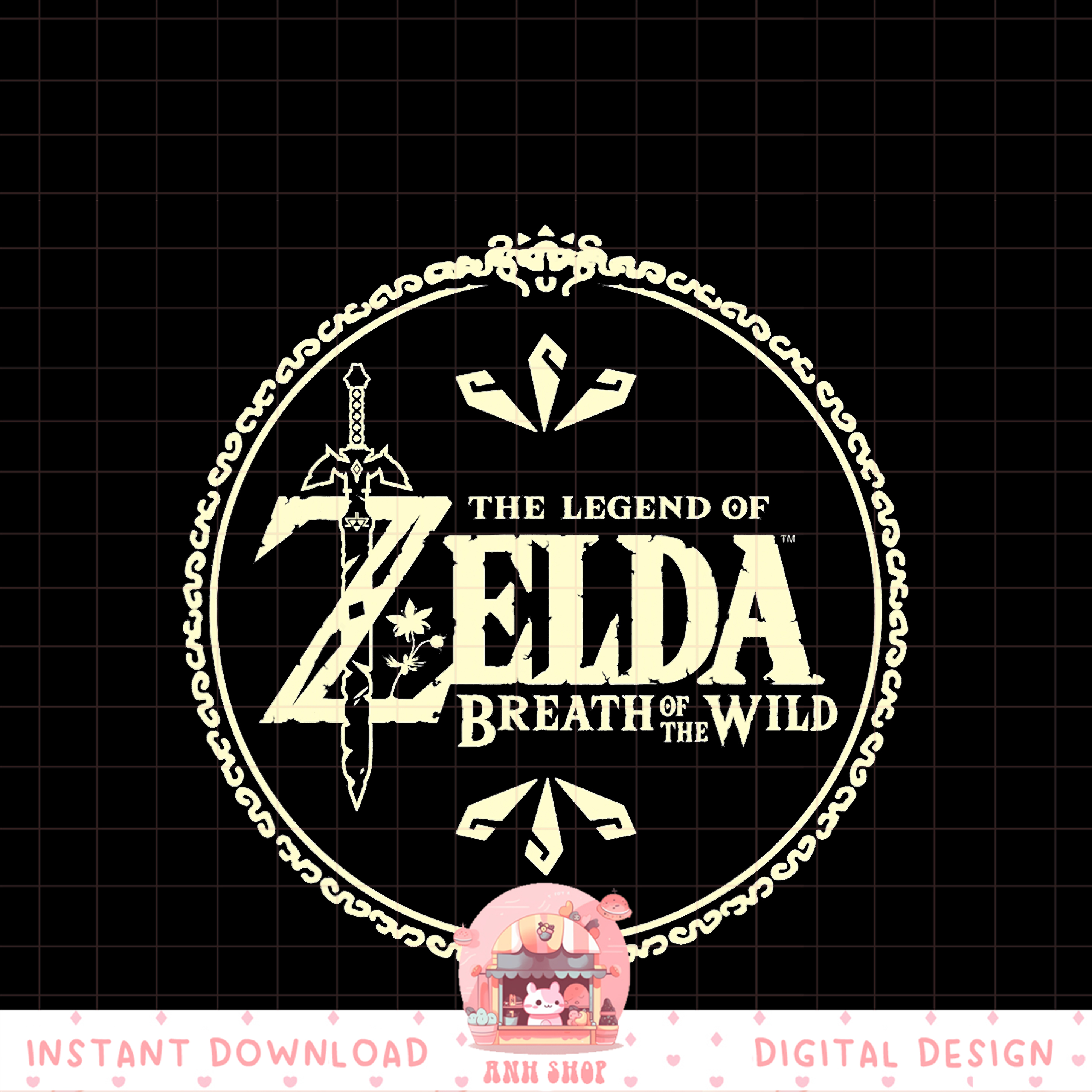 Legend Of Zelda Breath of The Wild Yellow Hue Logo png, digi | Inspire ...