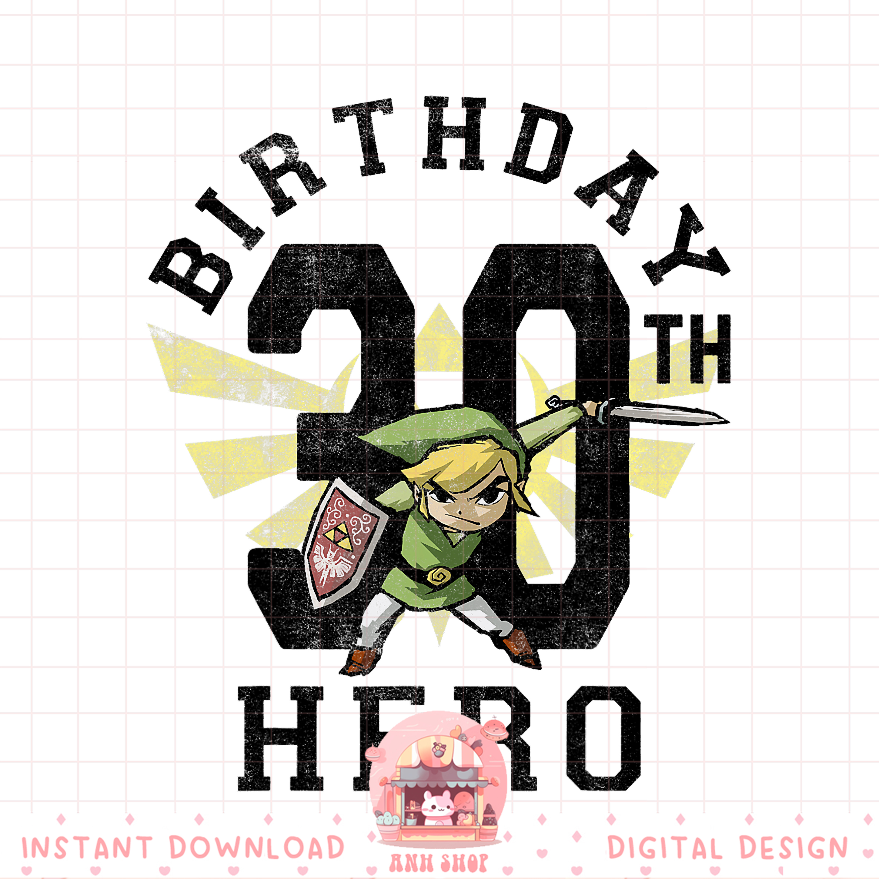 Legend of Zelda Link 30th Birthday Hero Portrait Logo png, d | Inspire ...