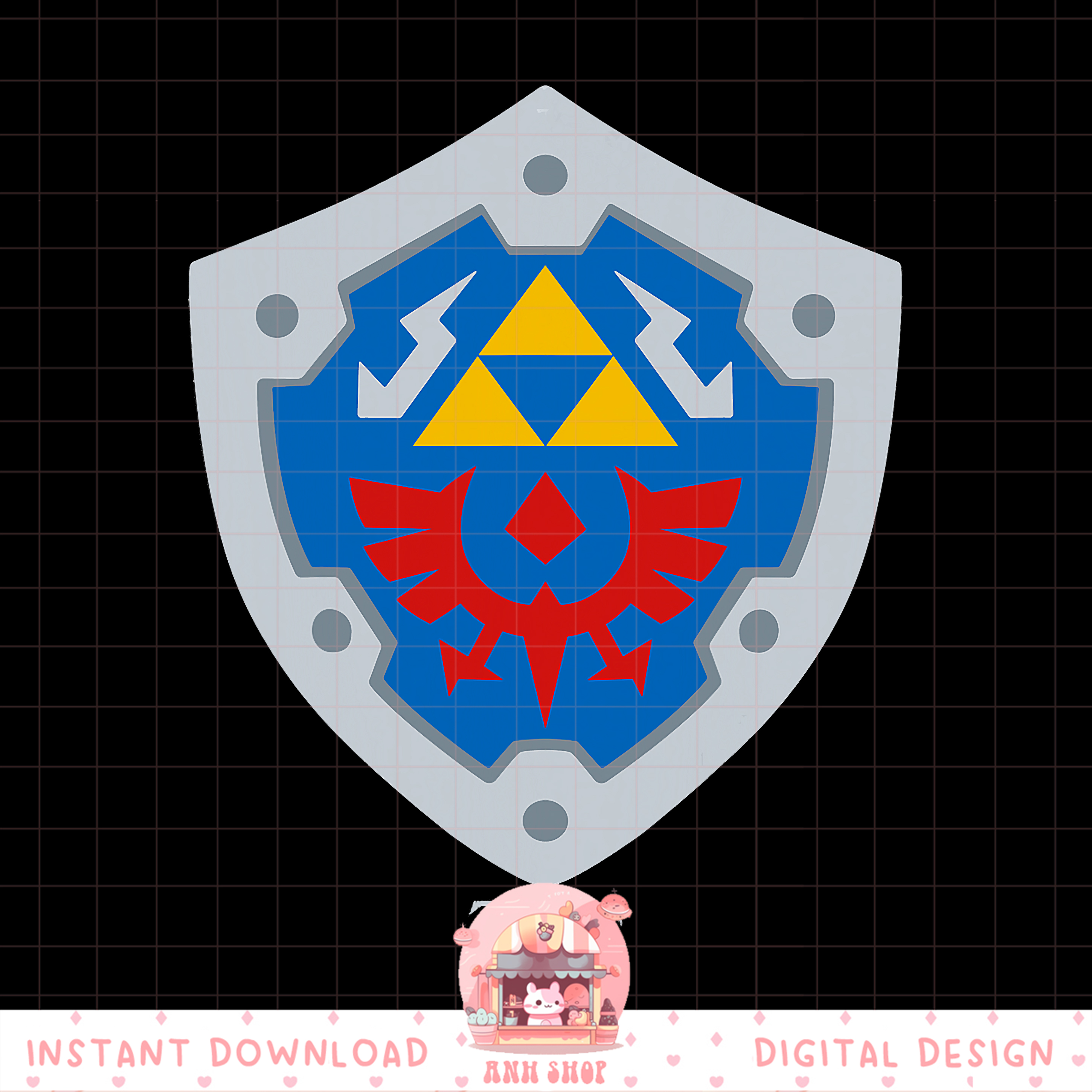 Legend Of Zelda Links Awakening Hylian Shield Logo png, digi - Inspire ...