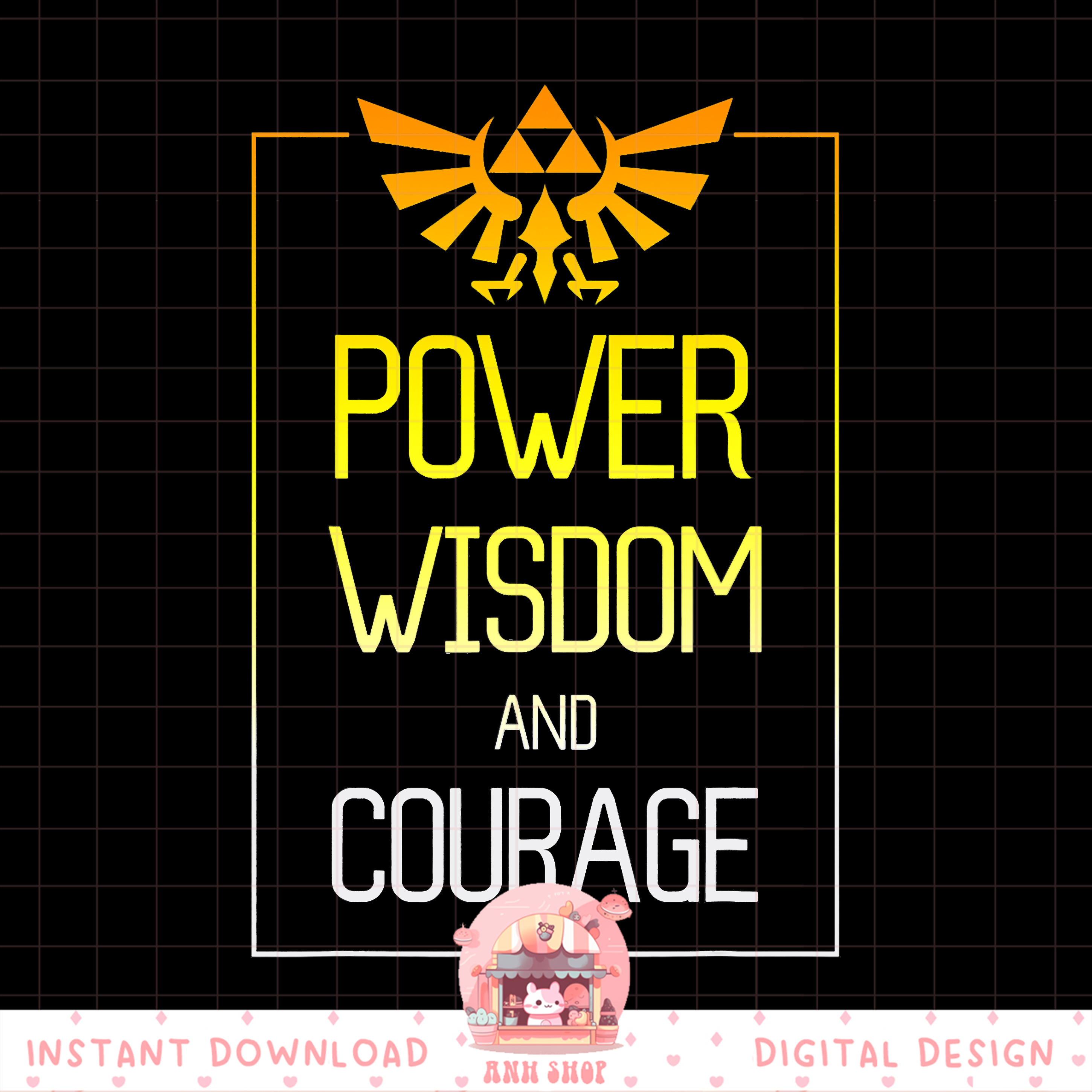 Legend Of Zelda Power, Wisdom And Courage Royal Crest Logo p | Inspire ...