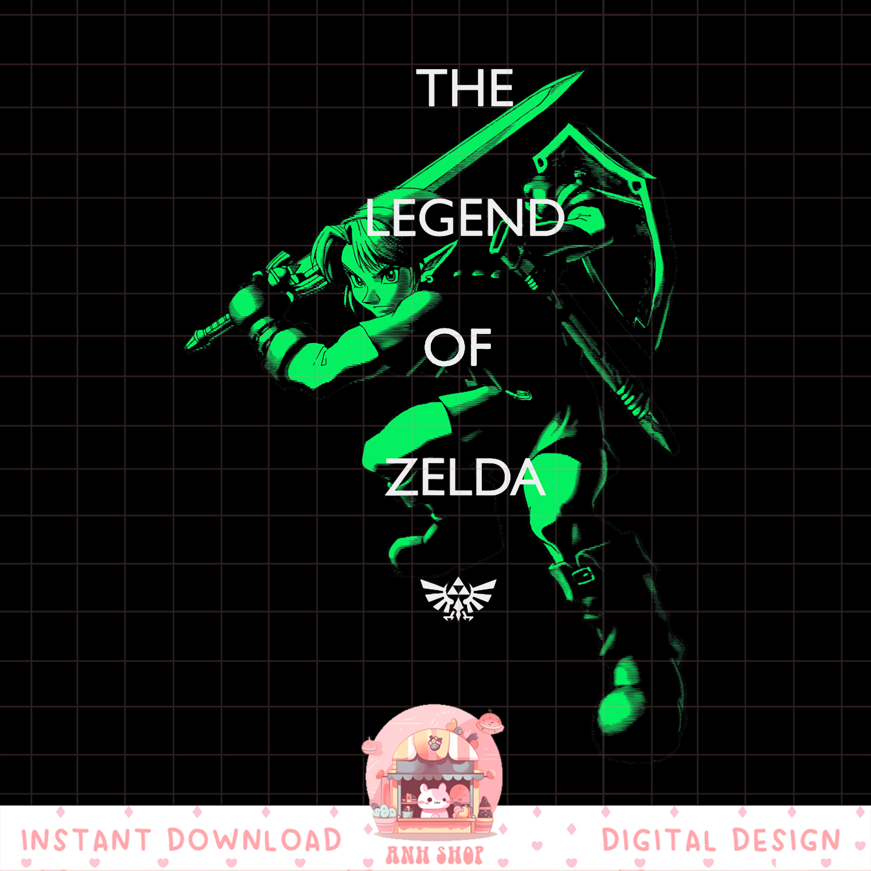 Legend Of Zelda Text Over Top Of Link png, digital download, | Inspire ...