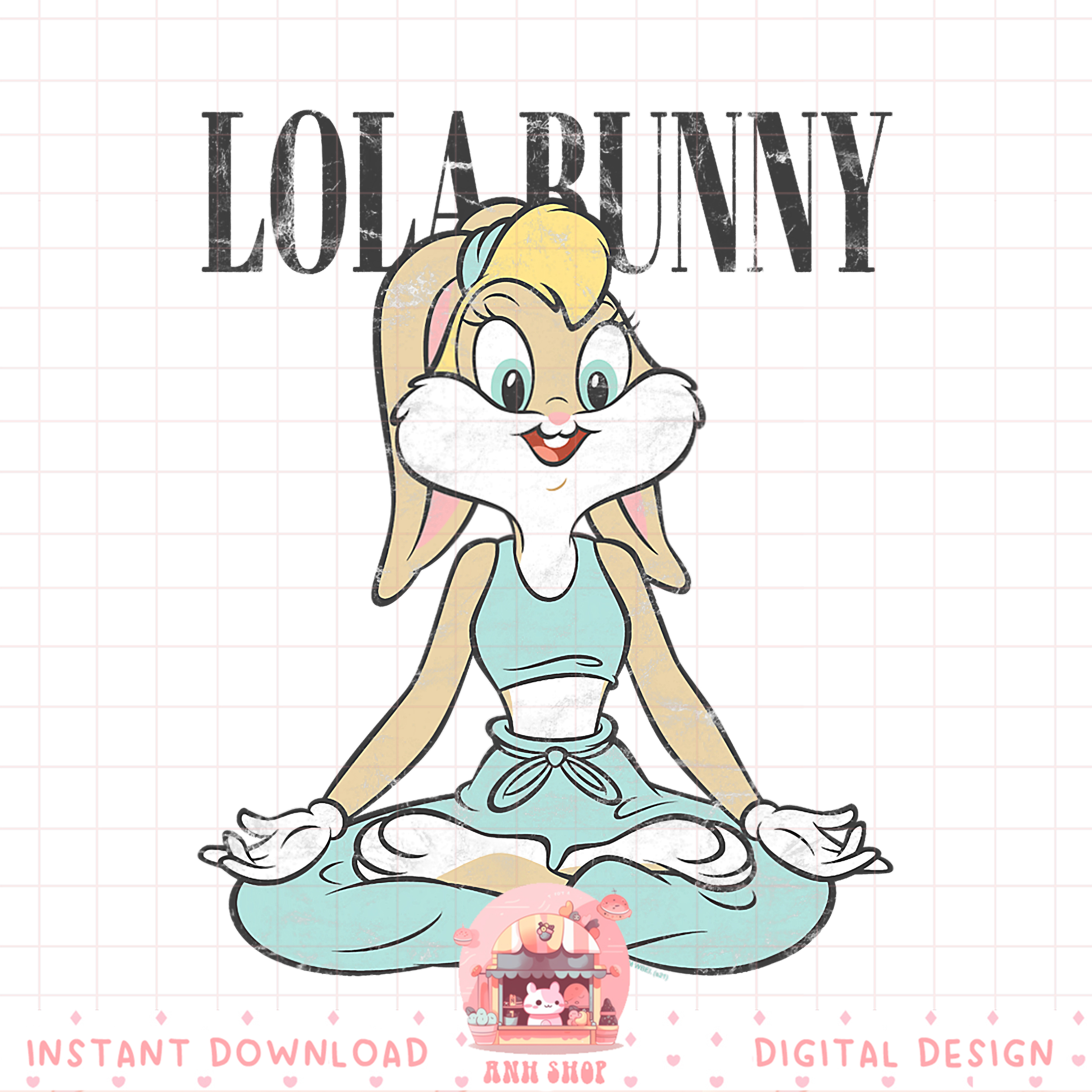 Looney Tunes Lola Bunny Yoga Pose png, digital download, ins | Inspire ...