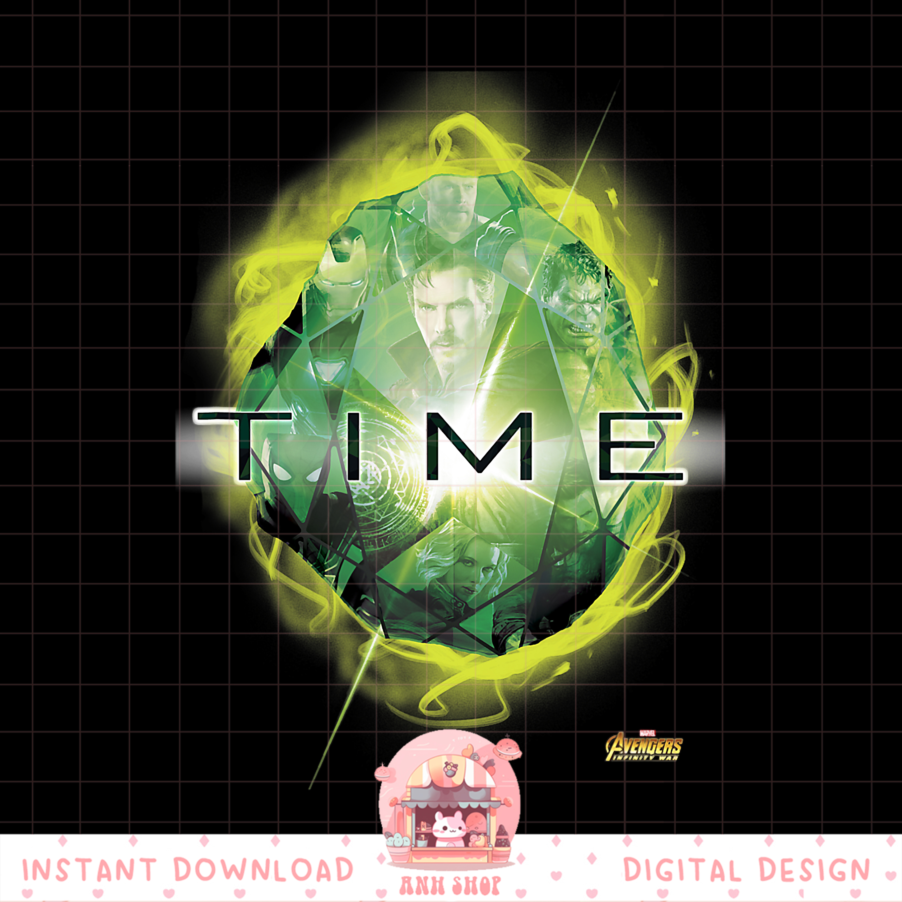 Marvel Infinity War The Green Time Stone Graphic png, digita | Inspire ...