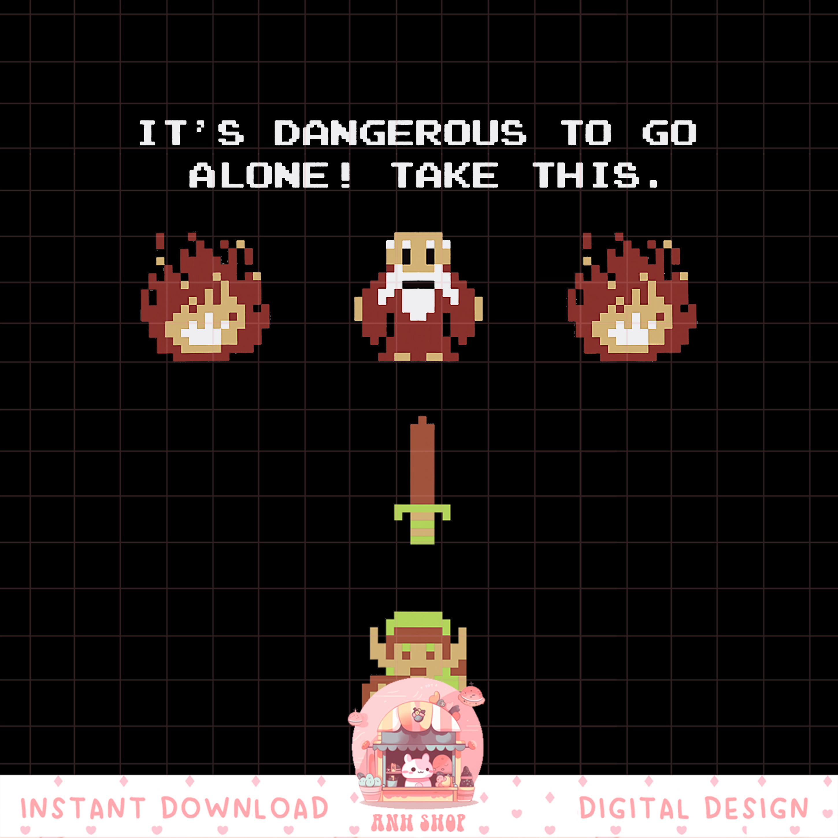 Nintendo Zelda Classic NES Epic Intro TAKE THIS! Short Sleev | Inspire ...