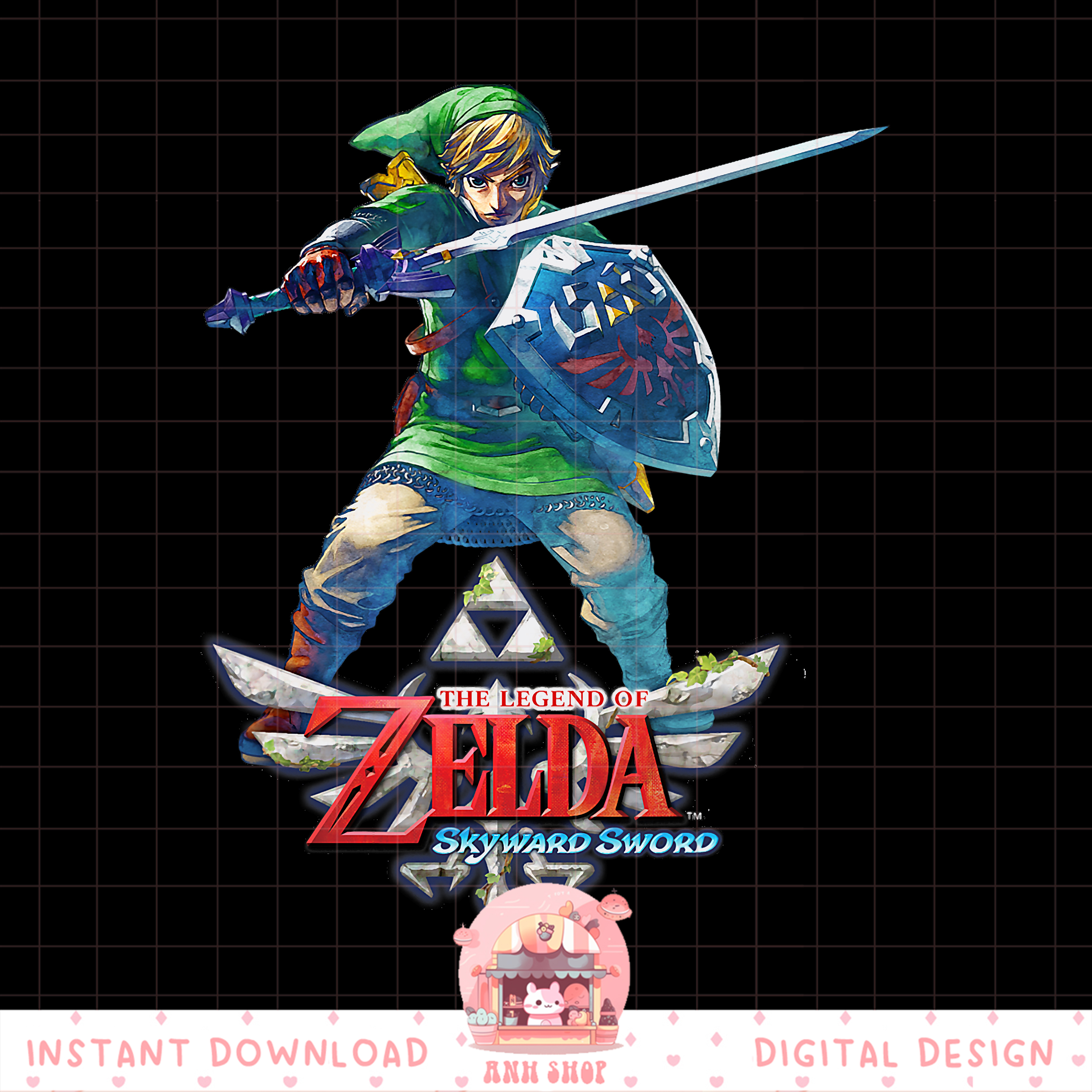 Nintendo Zelda Skyward Sword Link Ready For Battle png, digi | Inspire ...