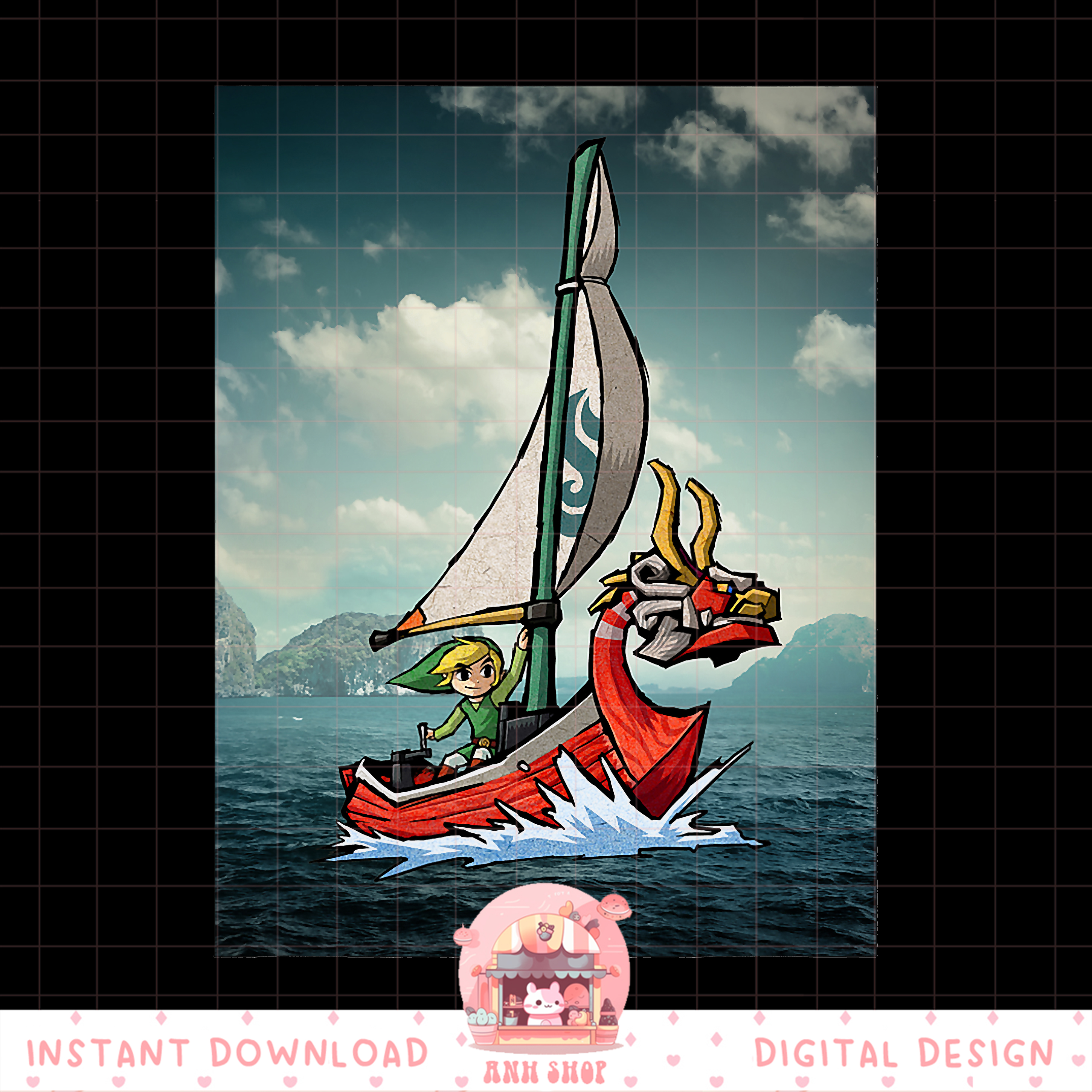 Nintendo Zelda Wind Waker Link Photo-Real Ship Sail png, dig | Inspire ...