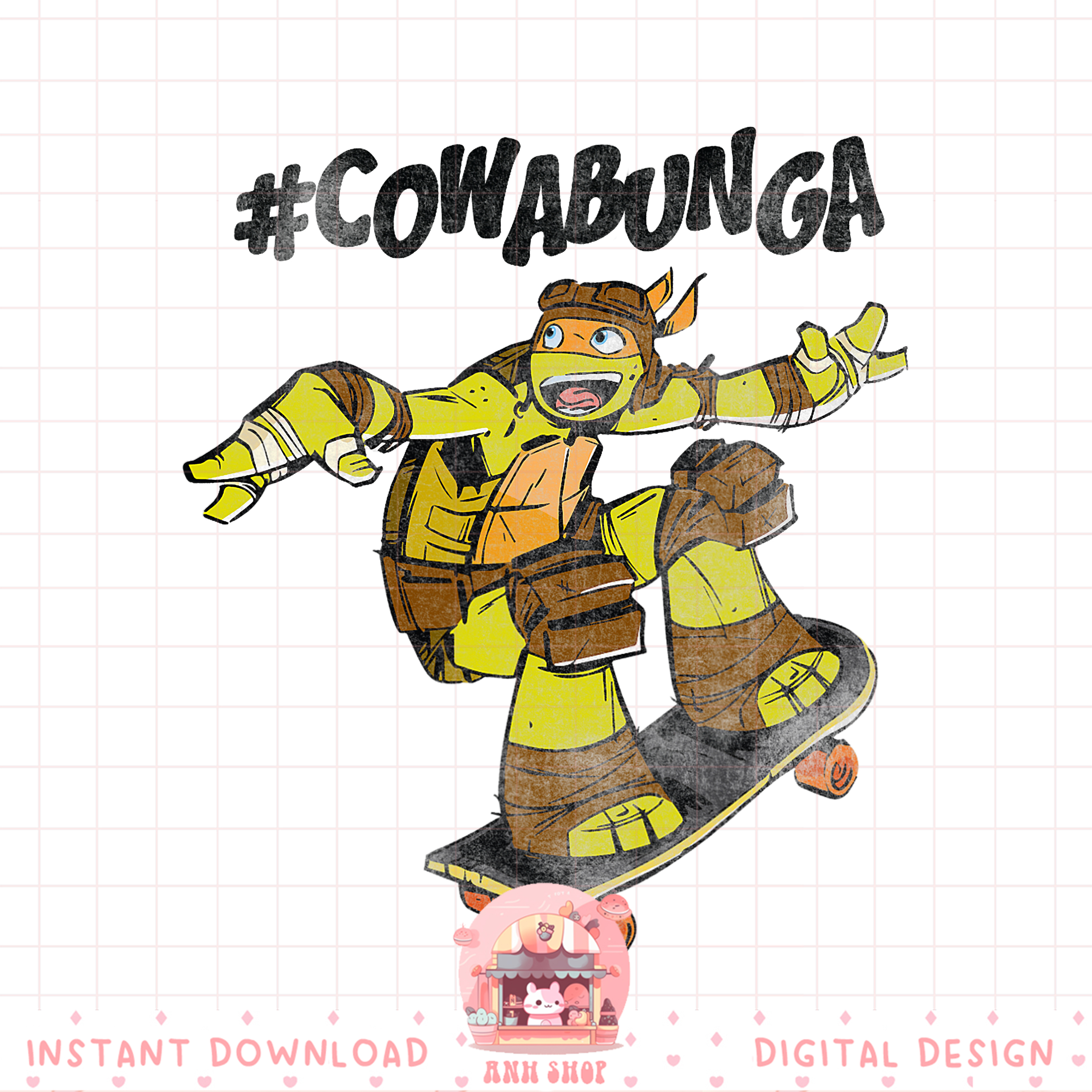 Teenage Mutant Ninja Turtles Cowabunga Skateboard png, digit | Inspire ...
