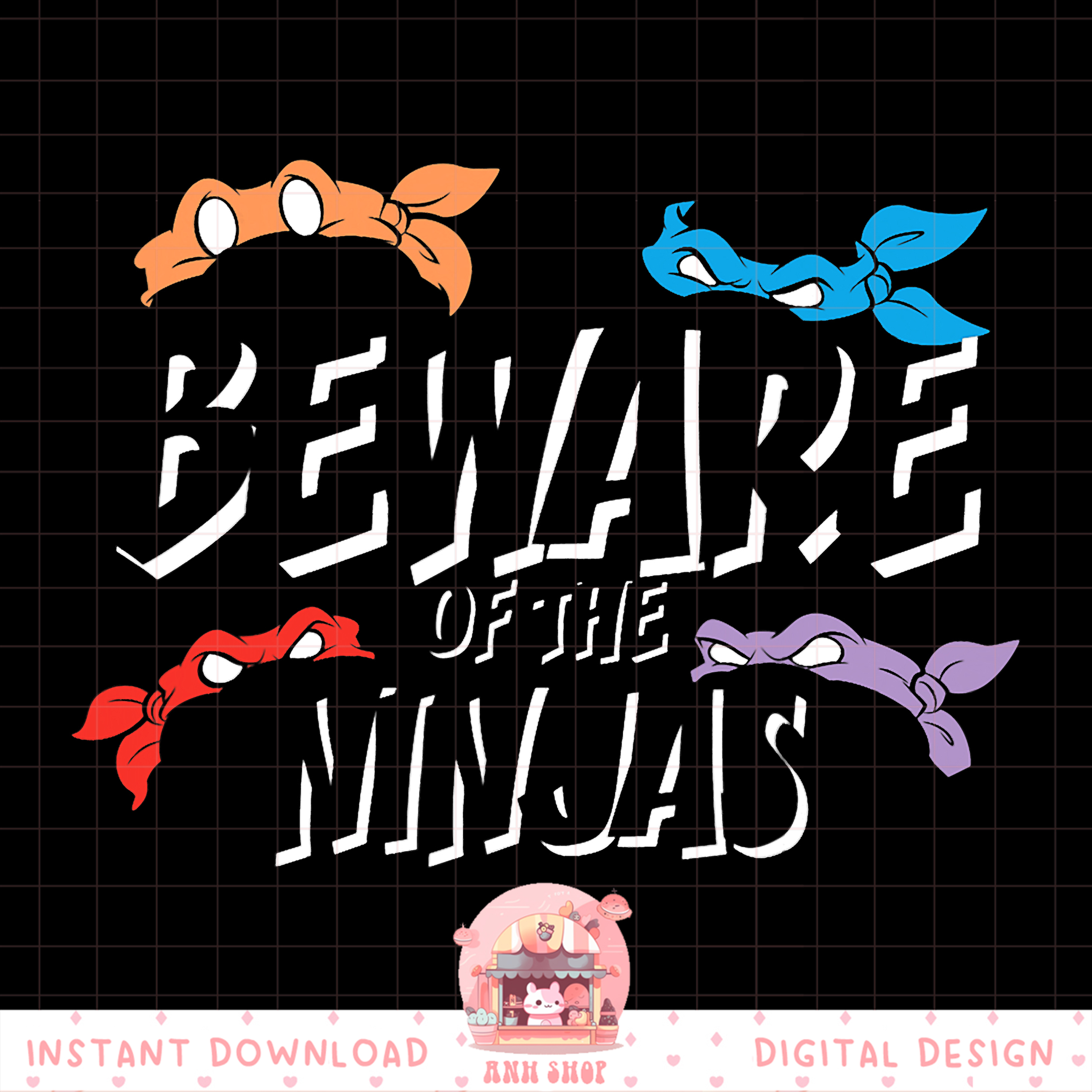 Teenage Mutant Ninja Turtles Group Beware of Ninjas png, dig | Inspire ...