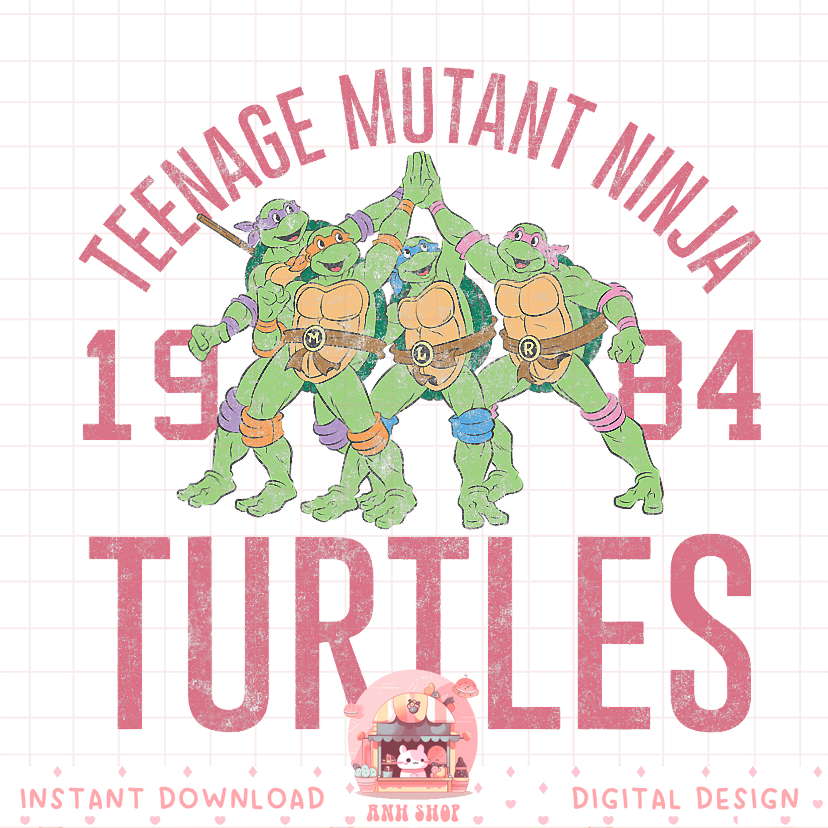 Teenage Mutant Ninja Turtles Group High Five Tee-Shirt | Inspire Uplift