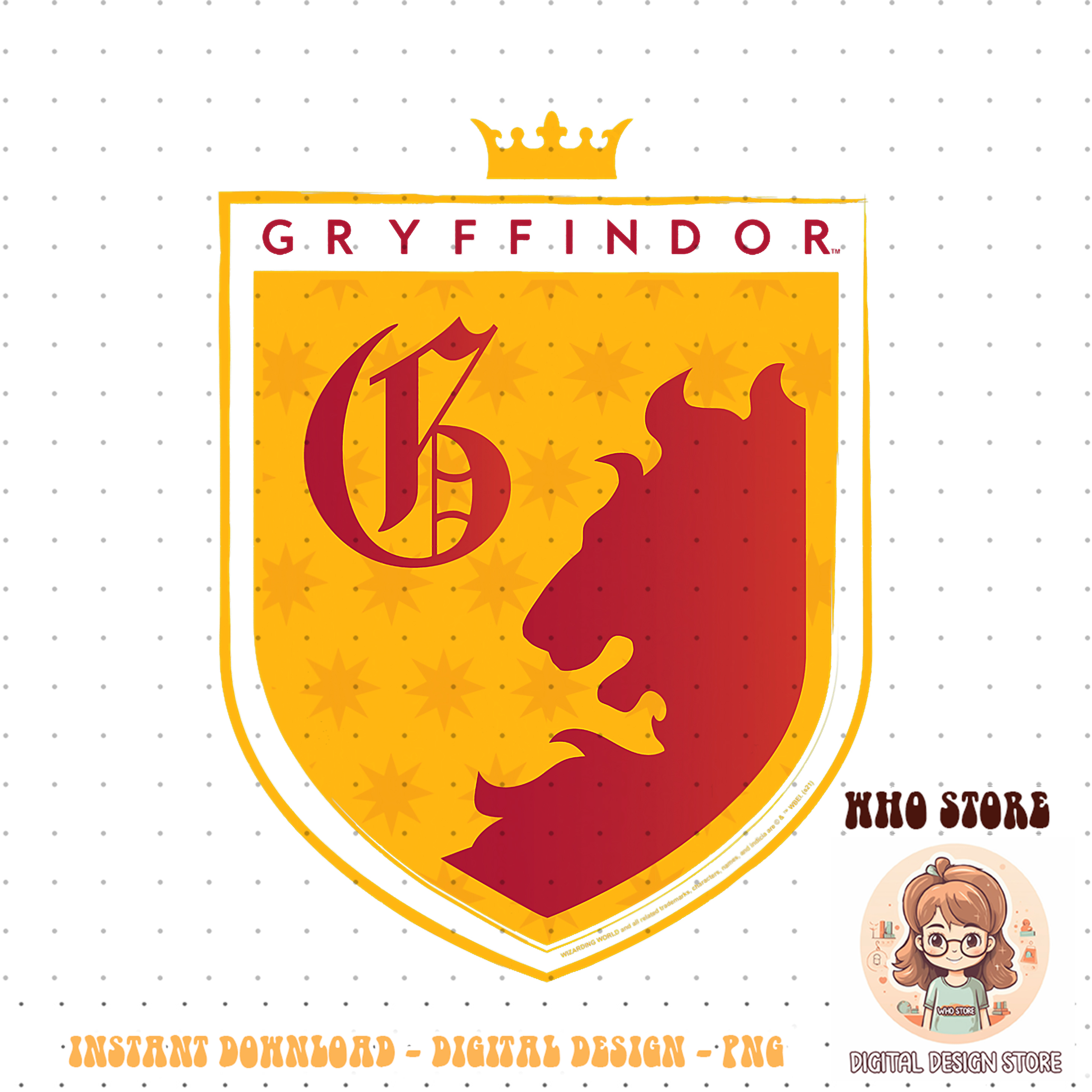 Harry Potter Gryffindor Old English Shield PNG Download | Inspire Uplift