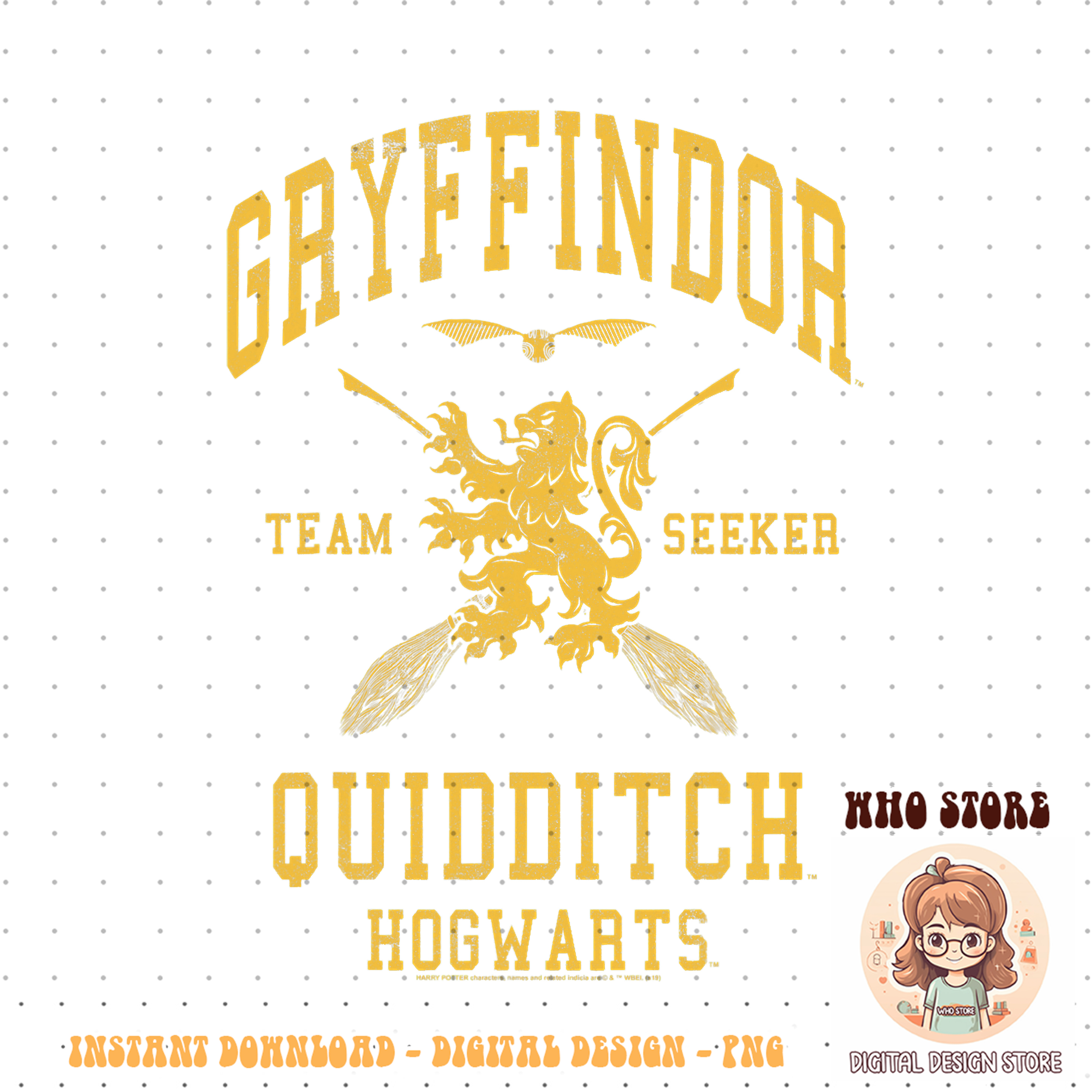 Harry Potter Gryffindor Team Seeker Hogwarts Quidditch PNG D | Inspire ...