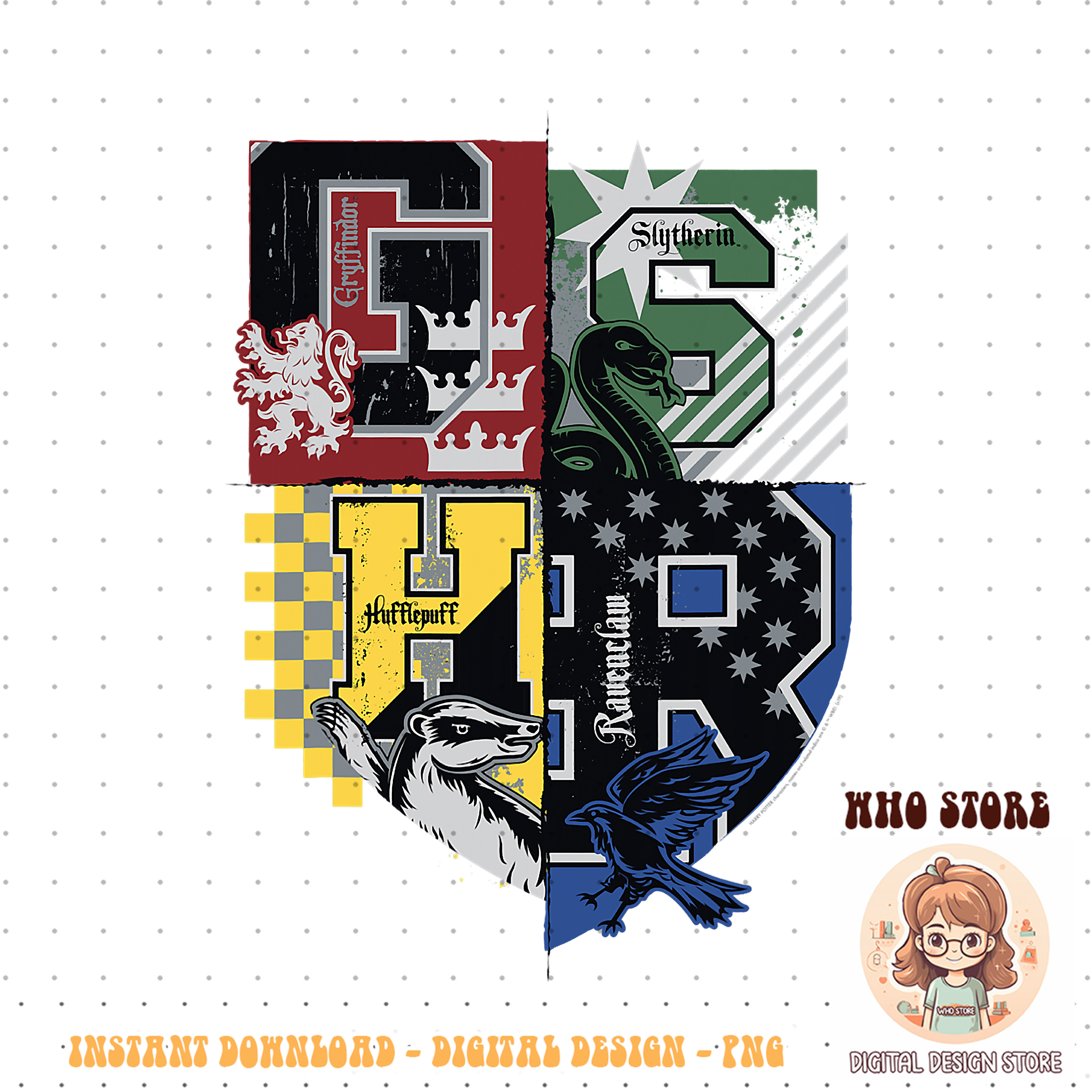 Harry Potter Hogwarts Quidditch Flags Crest PNG Download | Inspire Uplift
