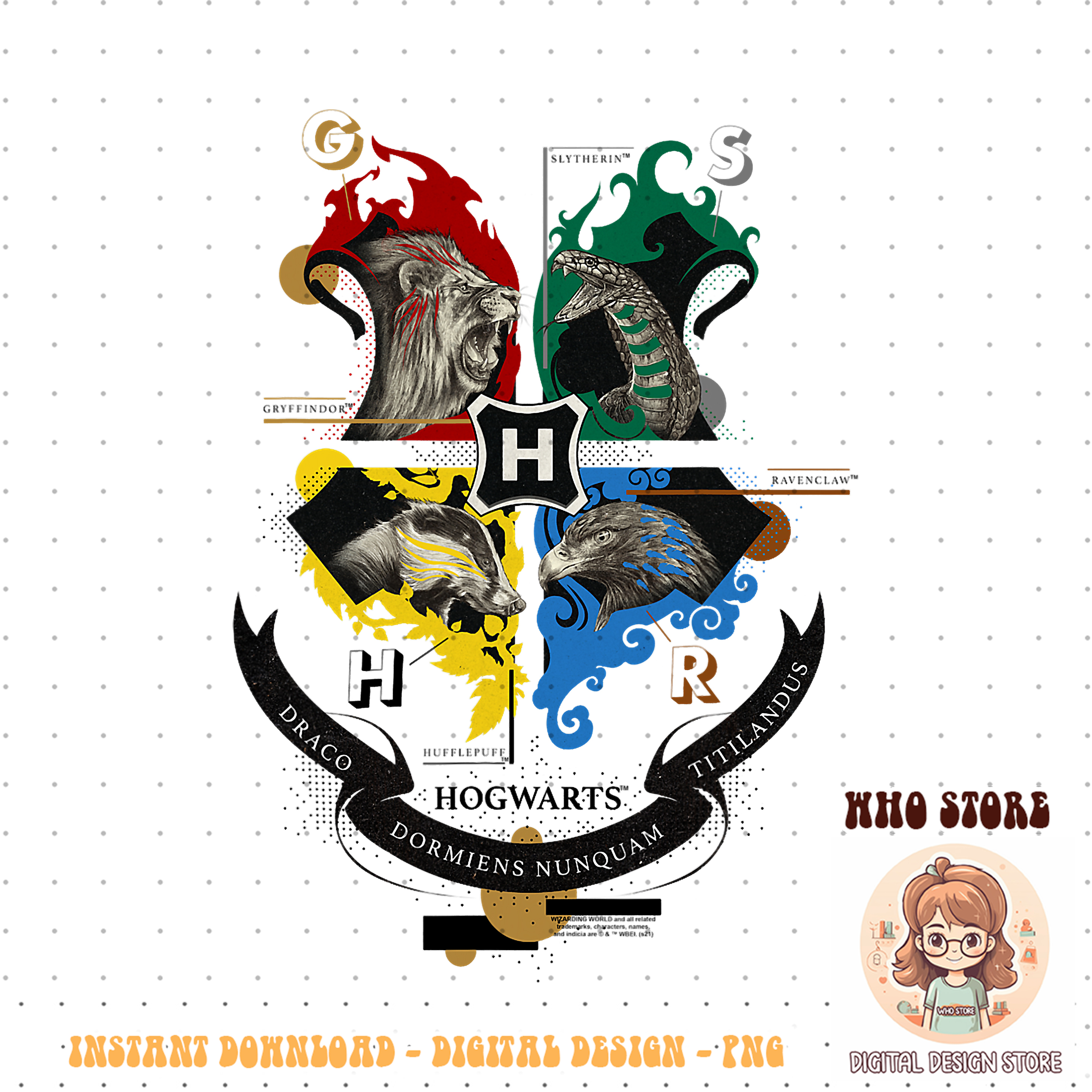Harry Potter Hogwarts Shield Realistic Mascots PNG Download | Inspire ...