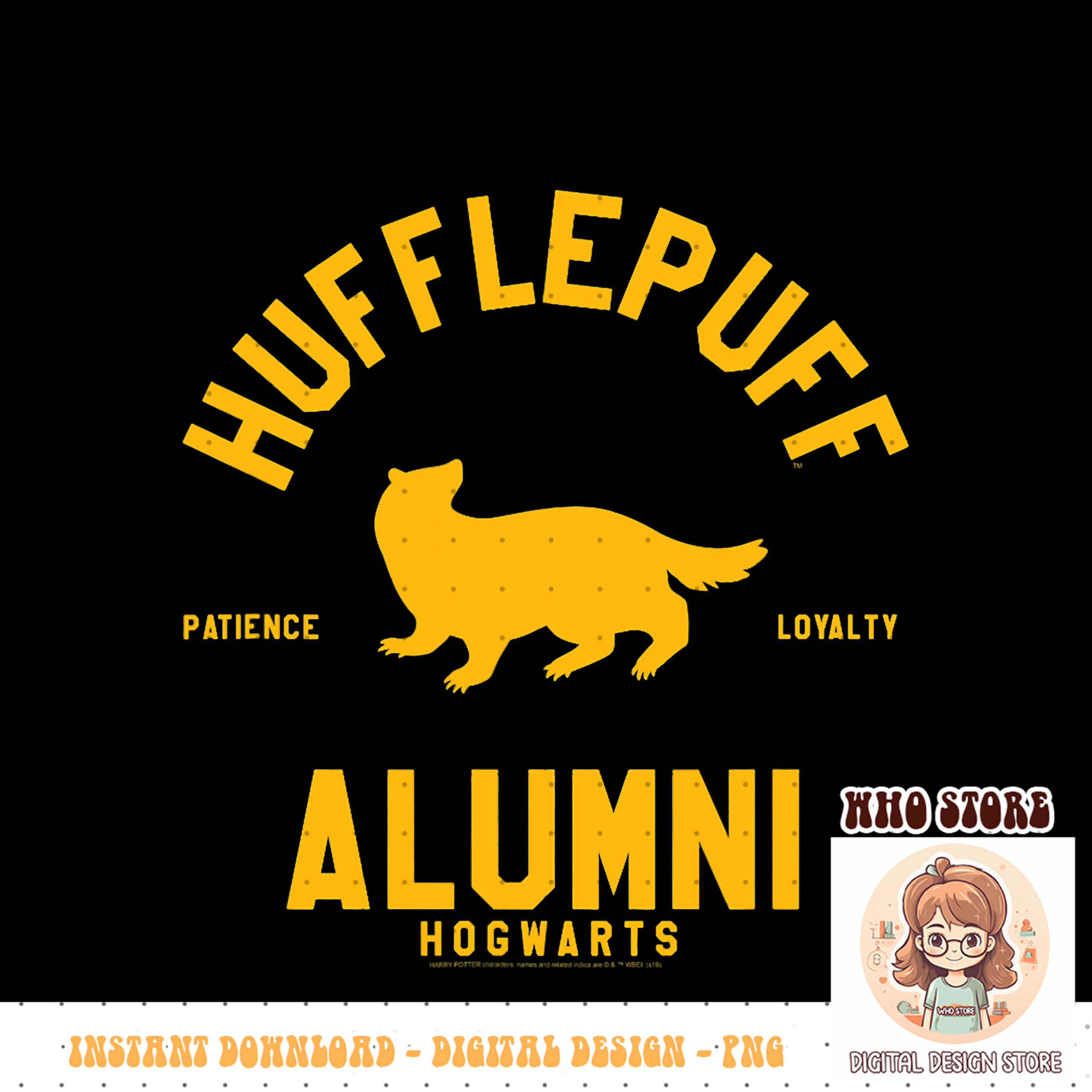 Harry Potter Hufflepuff Alumni Hogwarts Patience & Loyalty P | Inspire ...