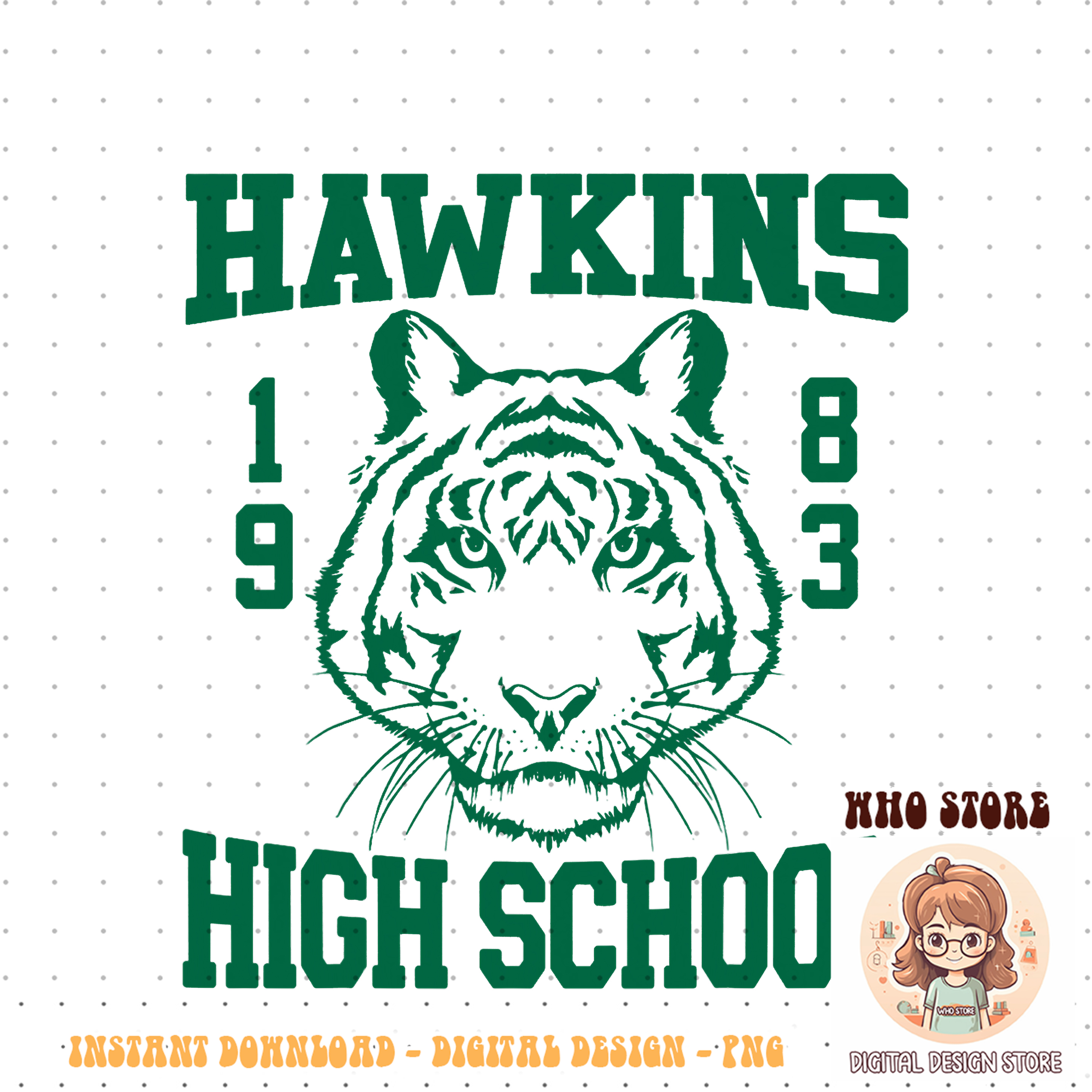 Netflix Stranger Things Hawkins High School 1983 PNG Downloa | Inspire ...