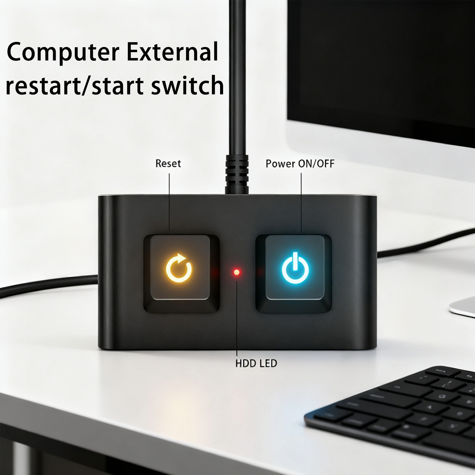 External Power On Button for Desktop Host, Aluminum Shell | Inspire Uplift