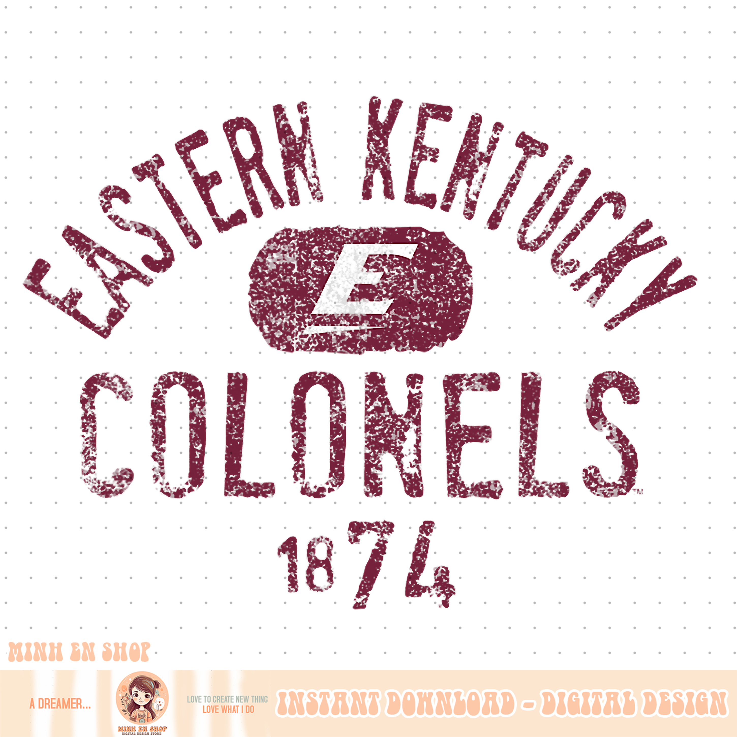 Eastern Kentucky Colonels 1874 Vintage Logo PNG Download | Inspire Uplift