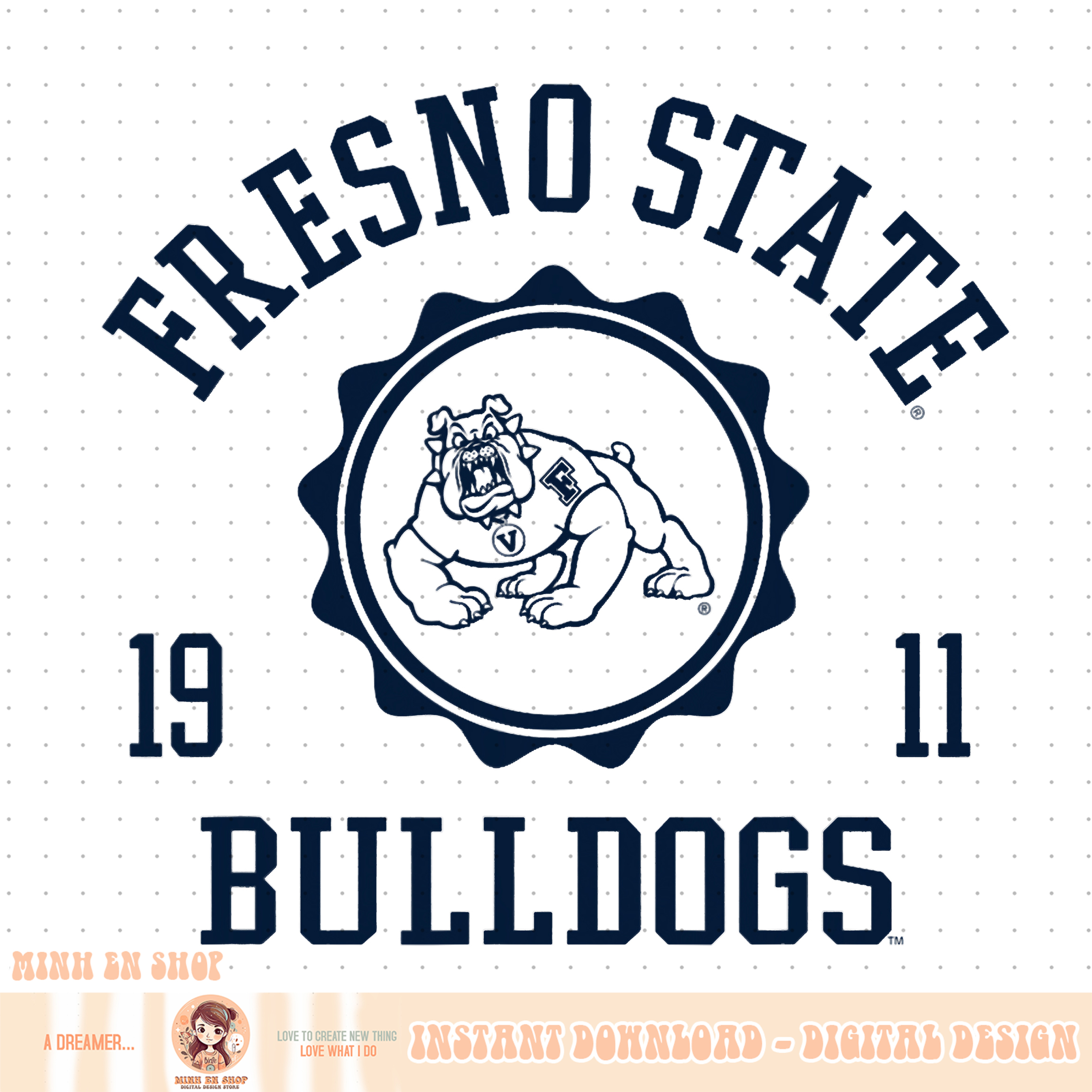 Fresno State Bulldogs Stamp Officially Licensed PNG Download | Inspire ...