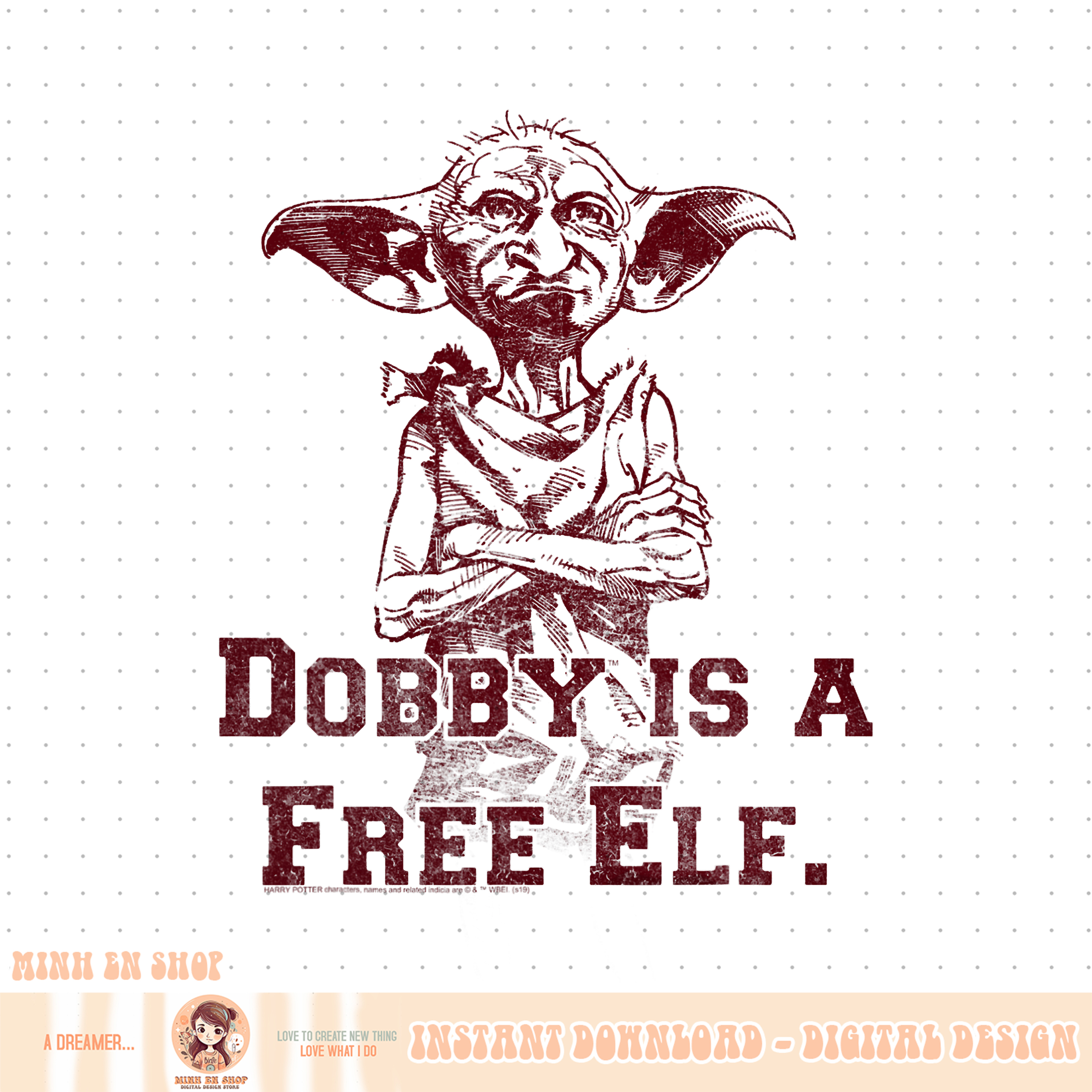 Harry Potter Dobby Is A Free Elf PNG Download | Inspire Uplift