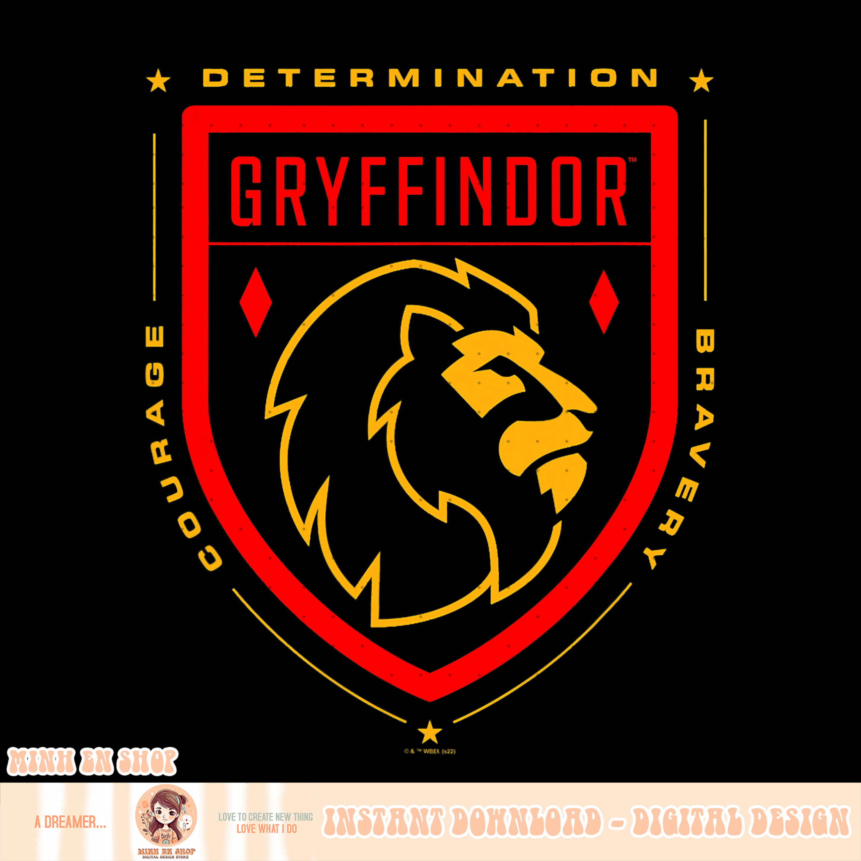 Harry Potter Gryffindor Courage Bravery Badge PNG Download | Inspire Uplift