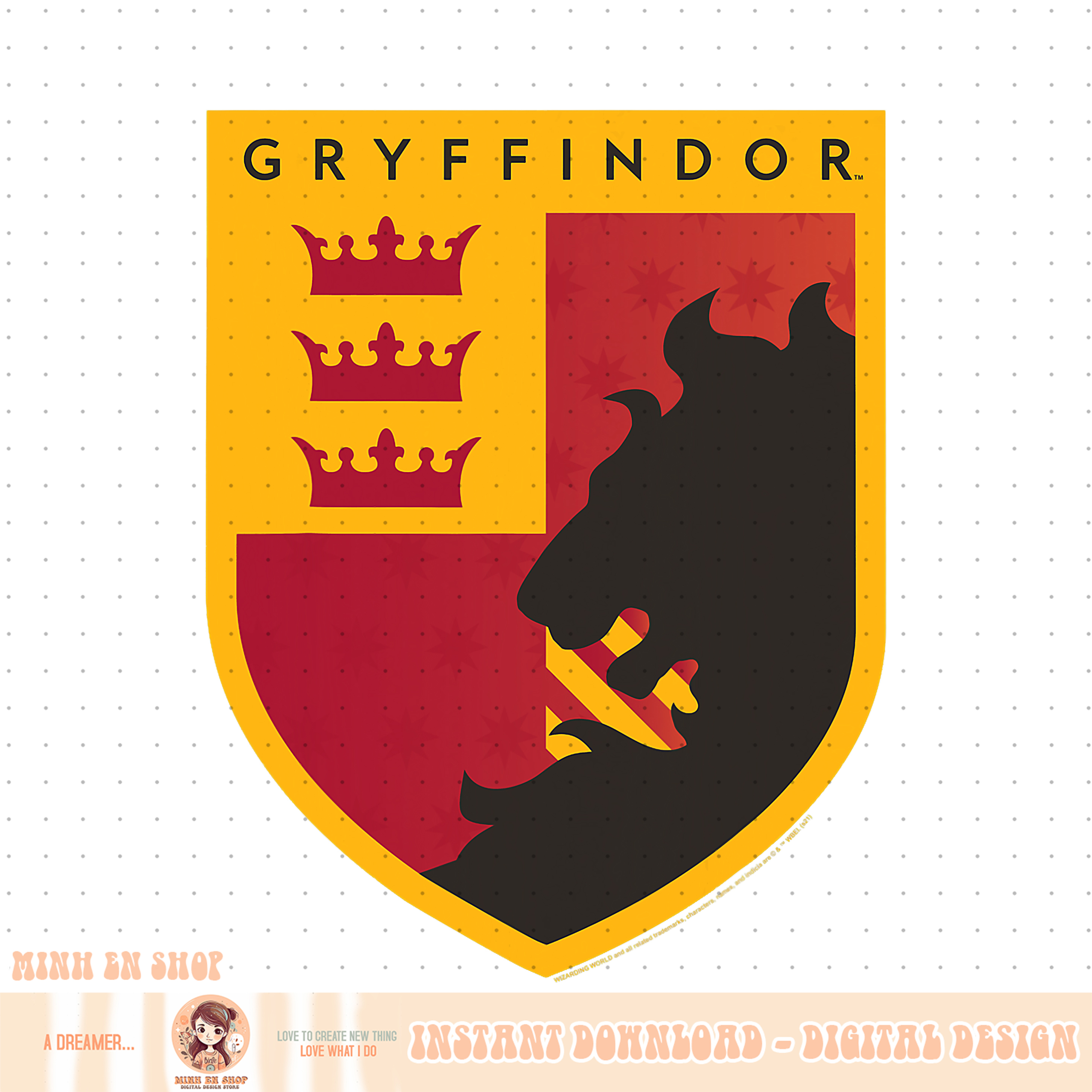 Harry Potter Gryffindor Crown Shield PNG Download | Inspire Uplift