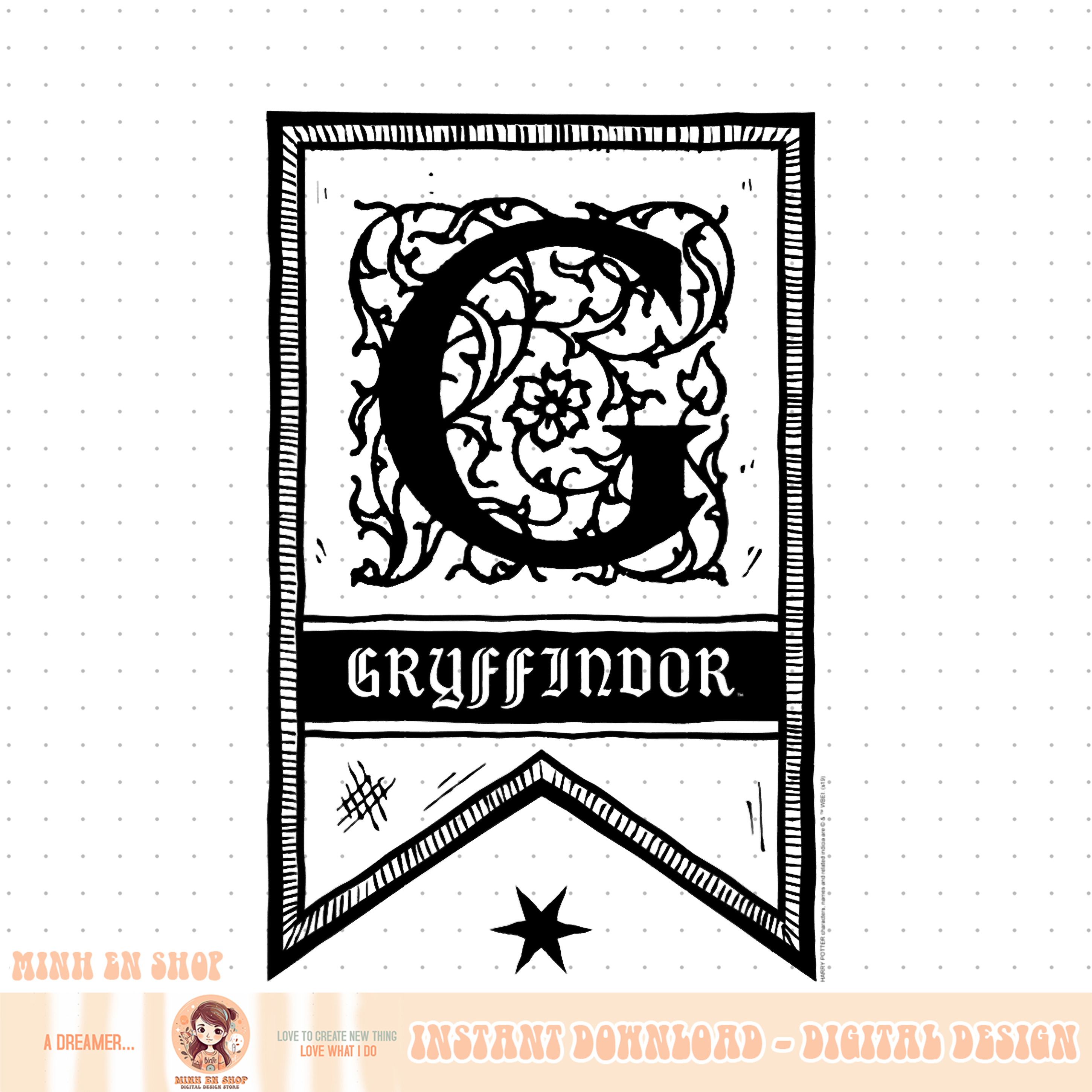 Harry Potter Gryffindor Drawn Banner PNG Download | Inspire Uplift