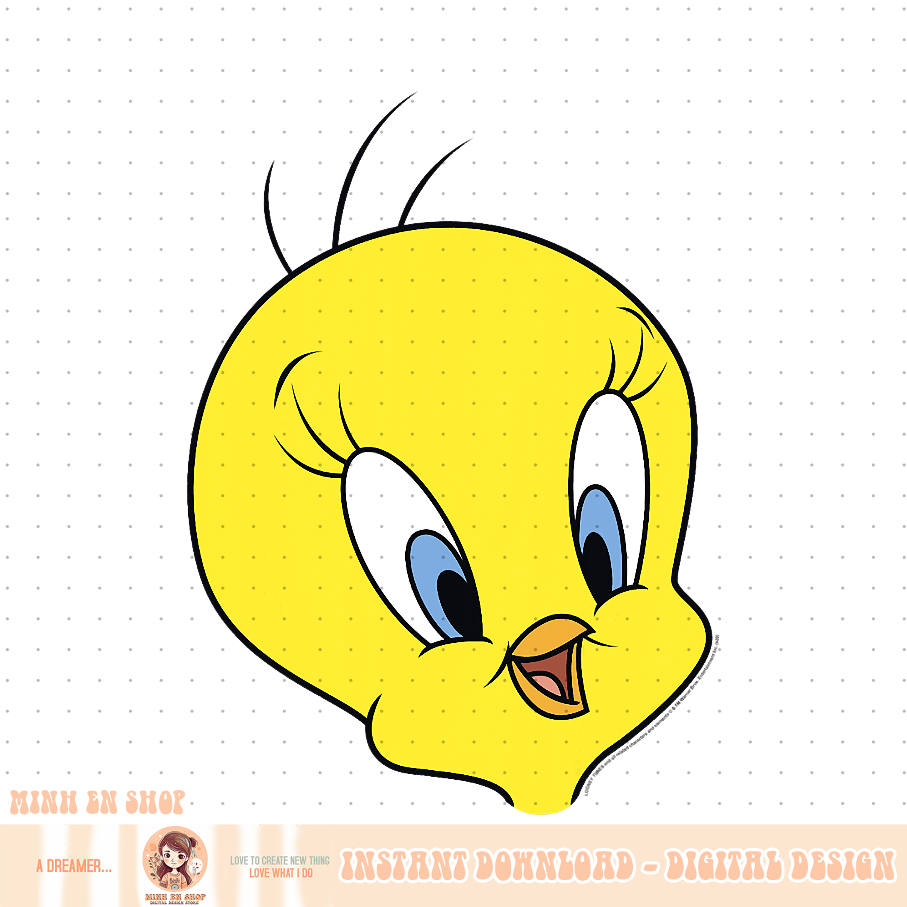 Looney Tunes Tweety Bird Big Face PNG Download | Inspire Uplift