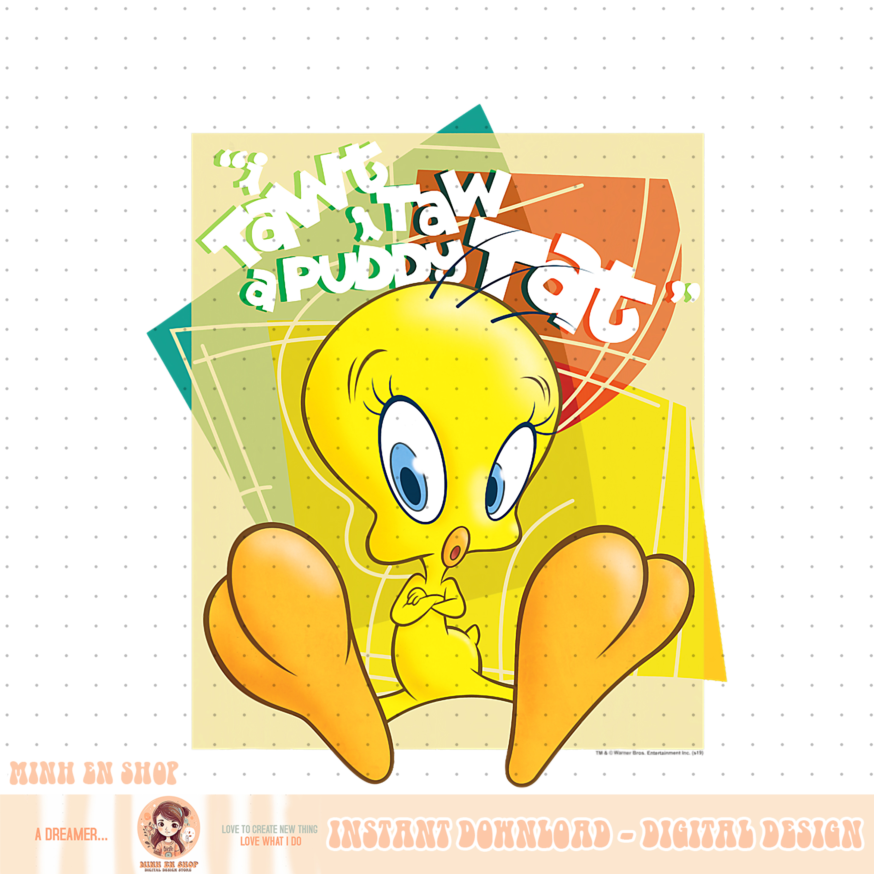Looney Tunes Tweety Tawt I Taw PNG Download | Inspire Uplift