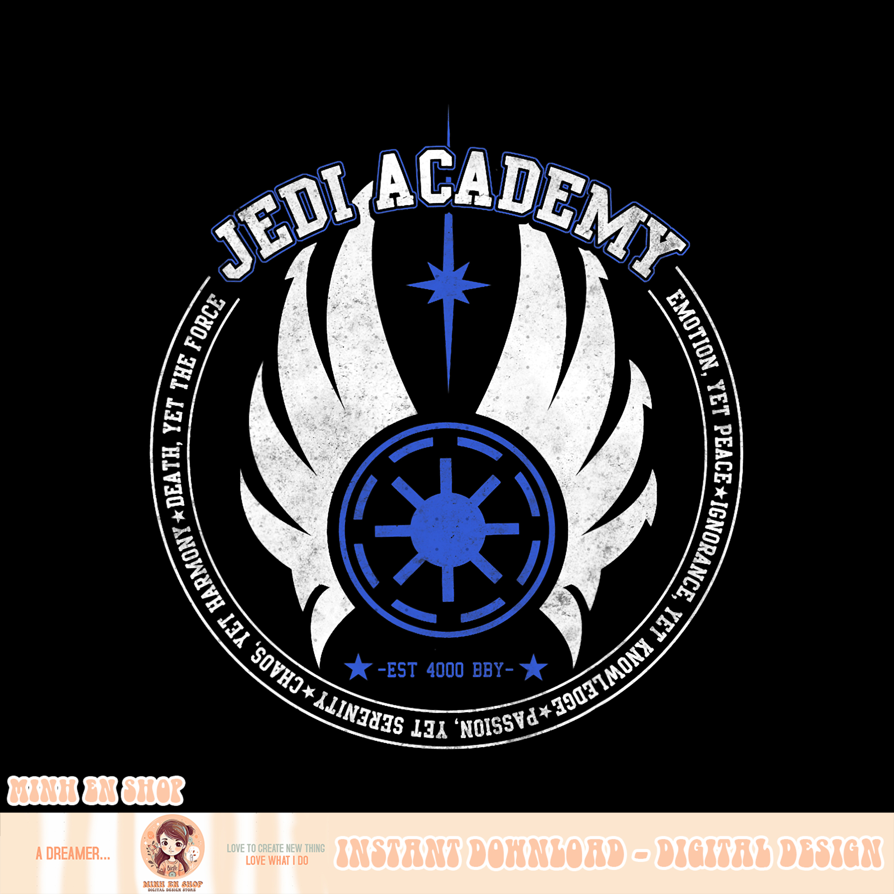 Star Wars Jedi Academy Logo Est. 4000 BBY PNG Download | Inspire Uplift