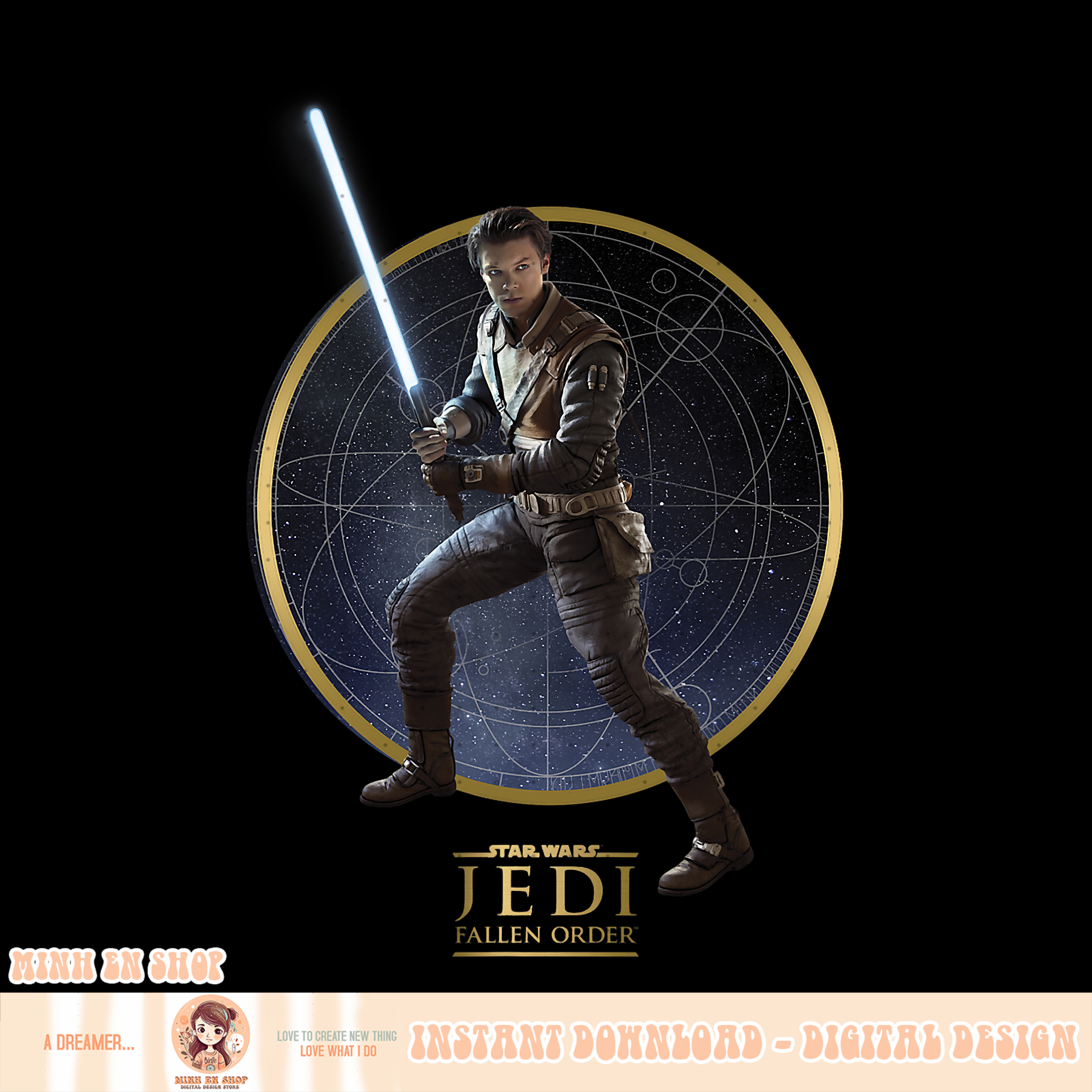Star Wars Jedi Fallen Order Cal Kestis Action Pose PNG Downl | Inspire ...