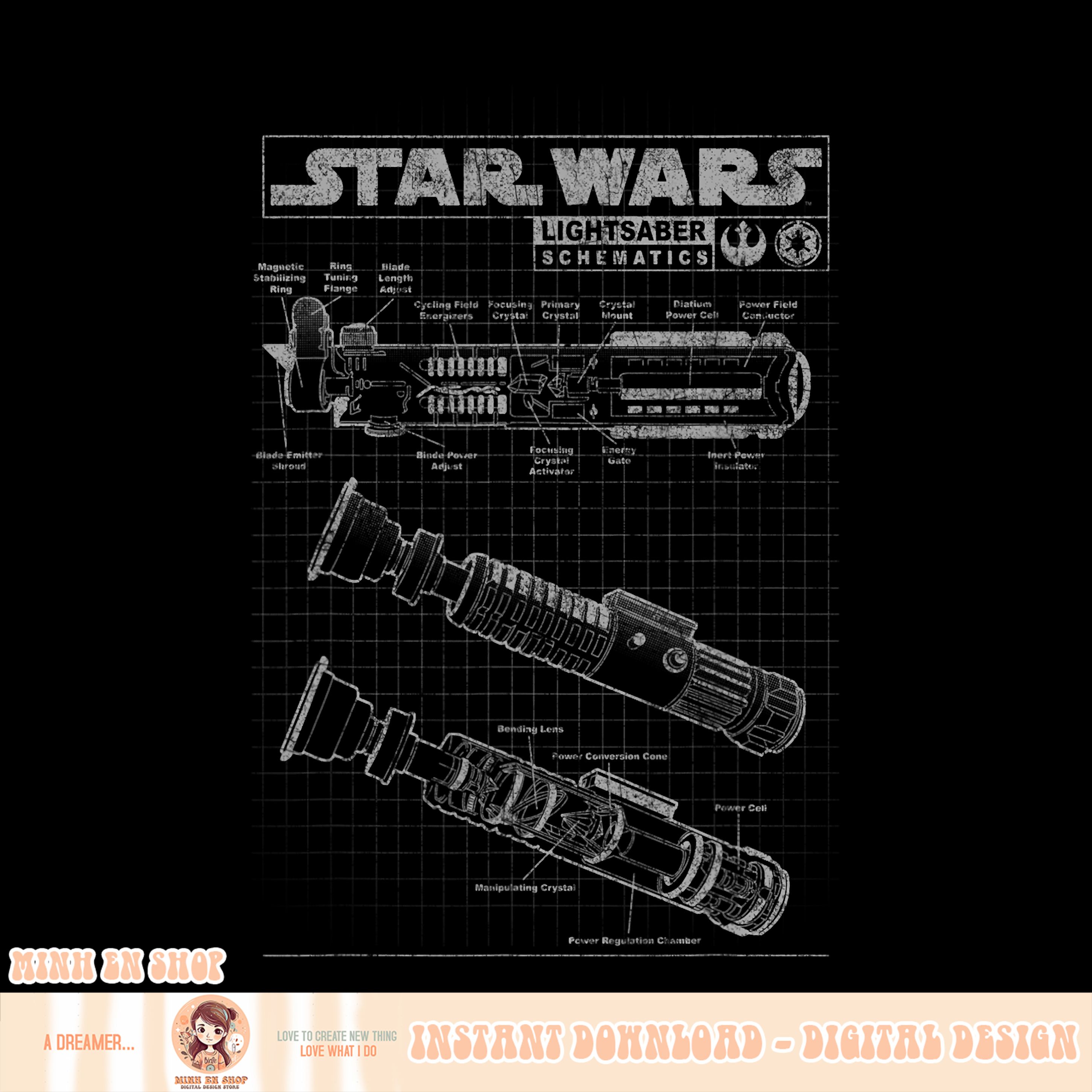 Star Wars Lightsaber Schematic Diagram Graphic PNG Download | Inspire ...