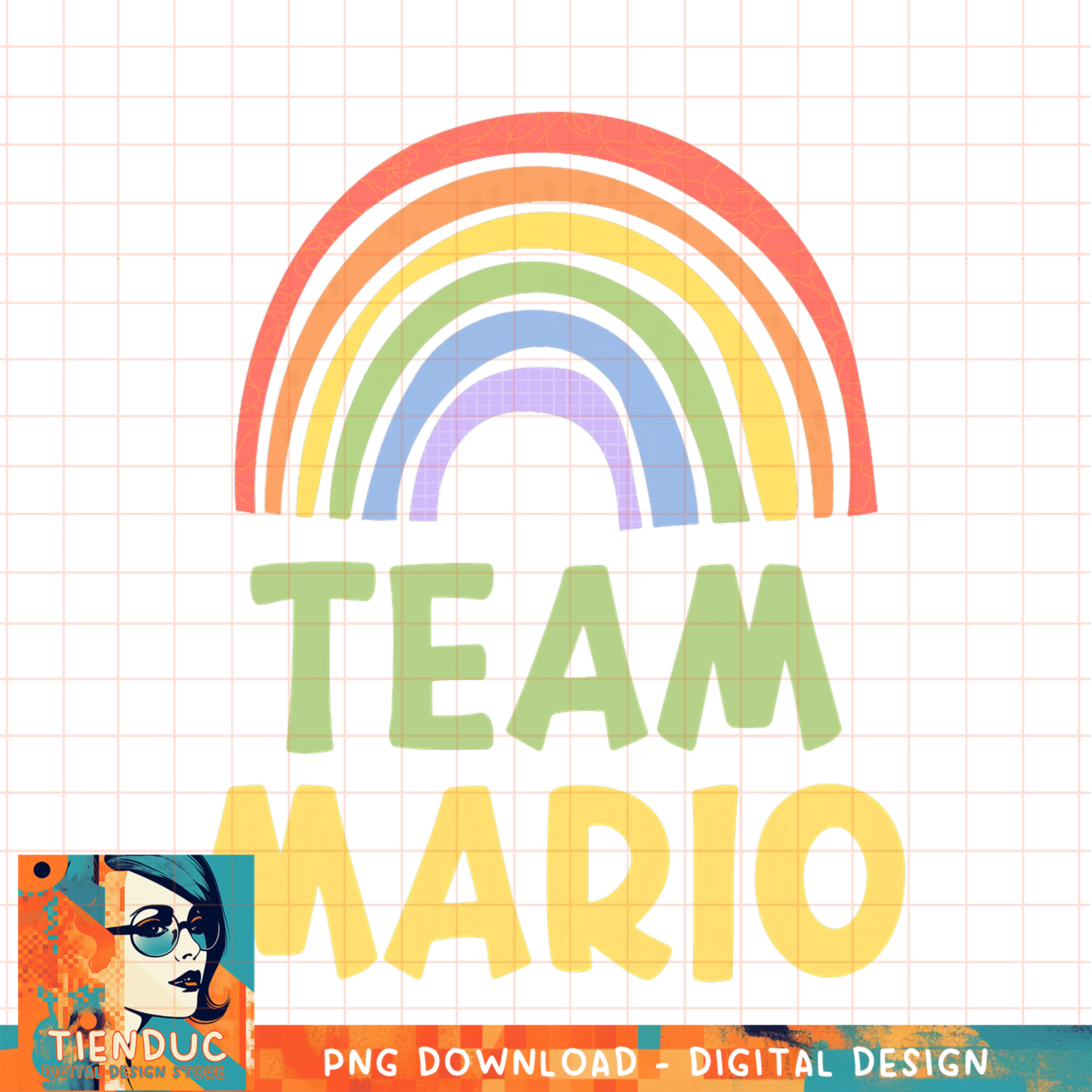 Happy Colorful Team Mario Rainbow Pride Green Yellow PNG Dow | Inspire ...