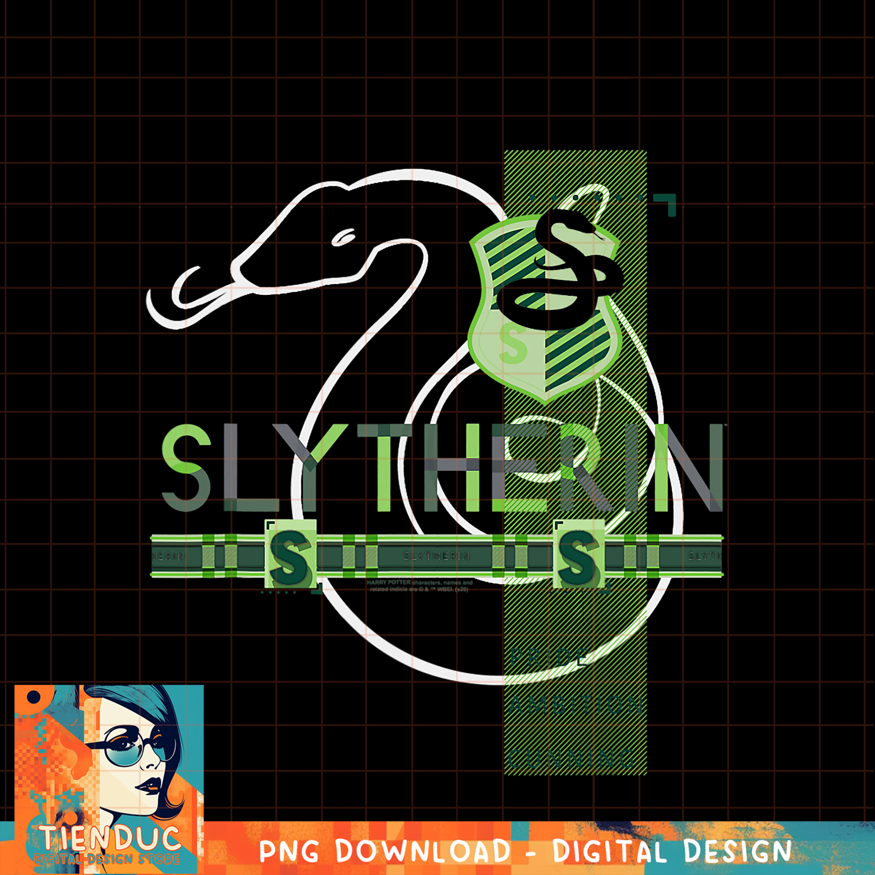 Harry Potter Slytherin Pattern Crest PNG Download | Inspire Uplift