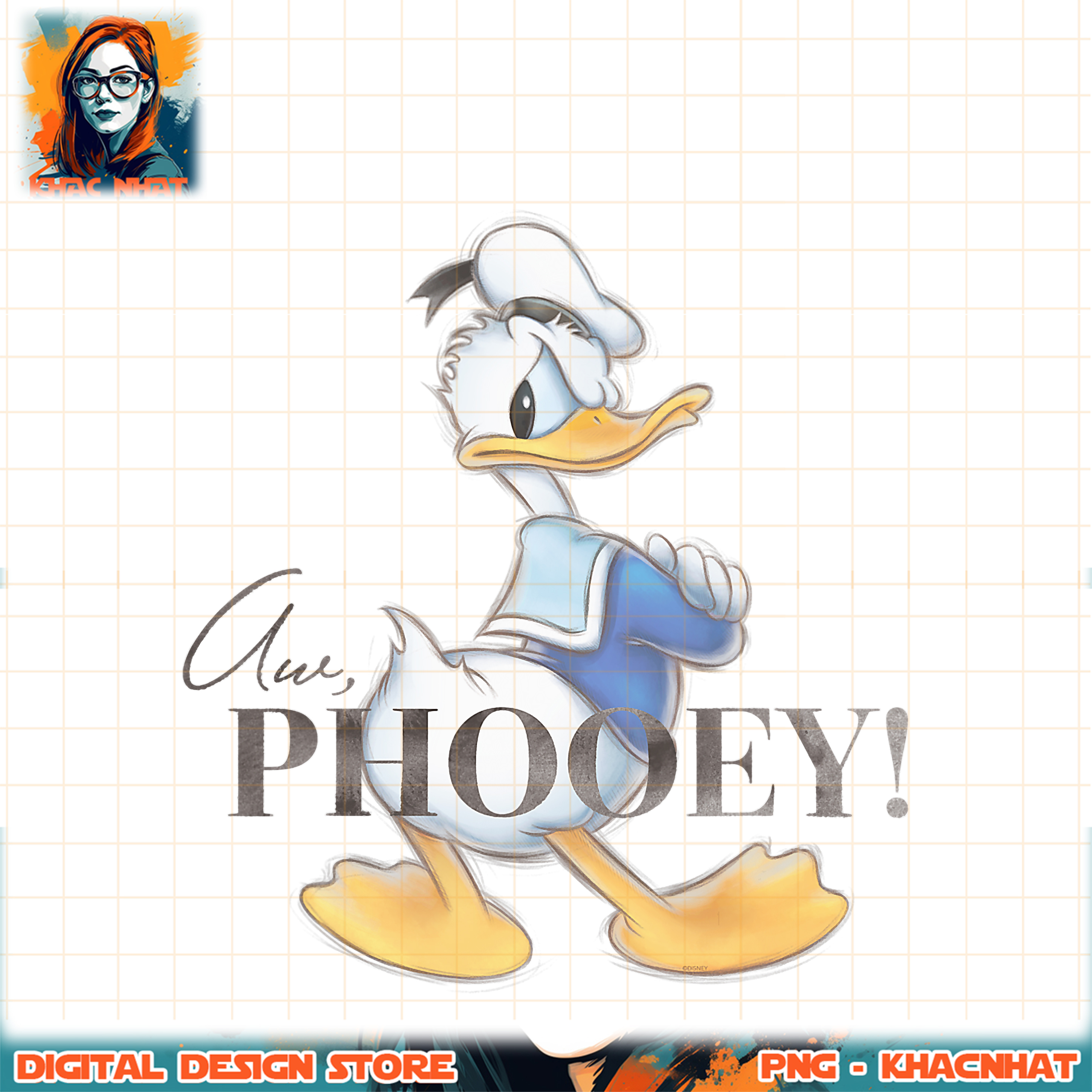 Disney 100 Anniversary Donald Duck D100 Quote Aw Phooey PNG | Inspire ...