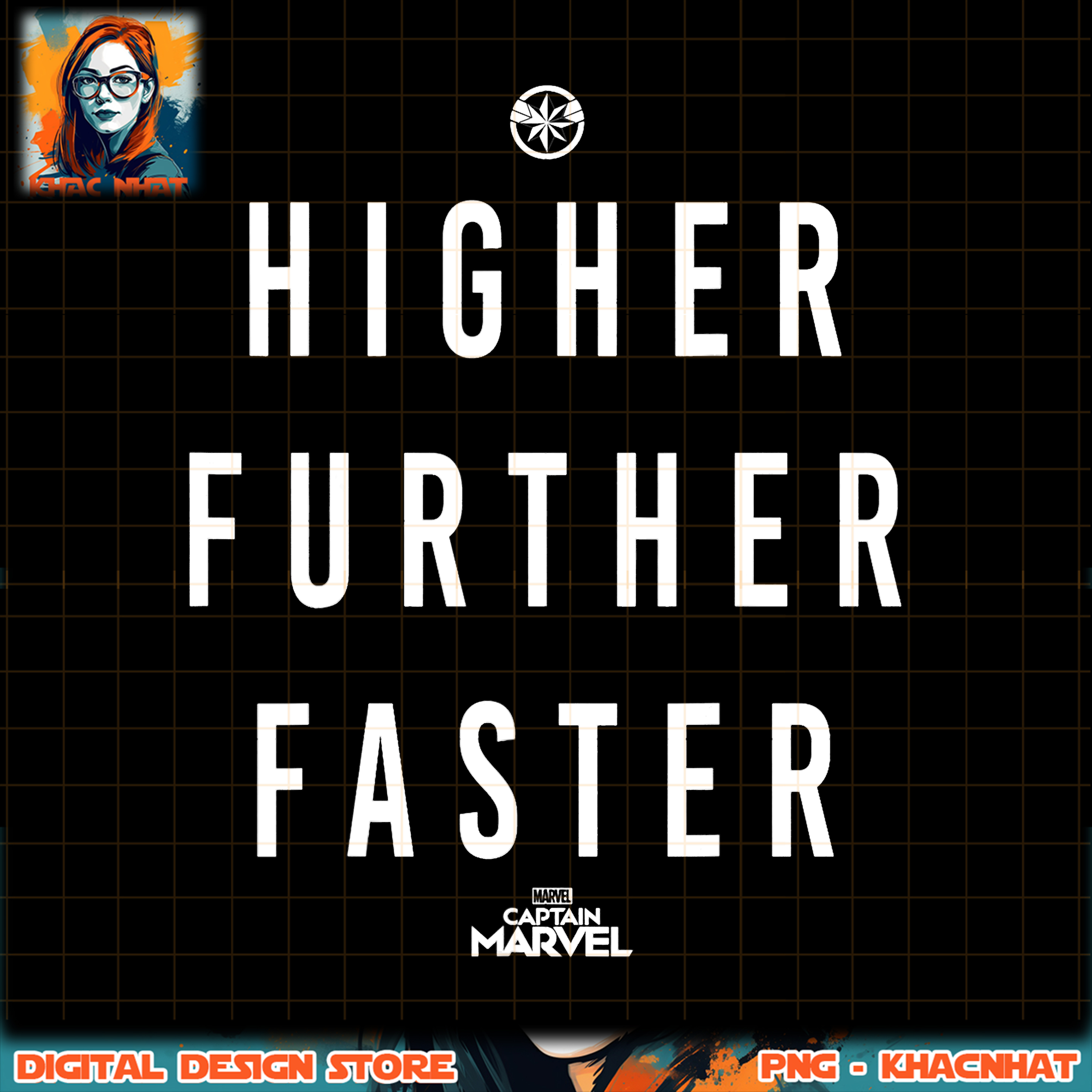 Marvel Captain Marvel Movie Slogan Graphic PNG Download PNG | Inspire ...