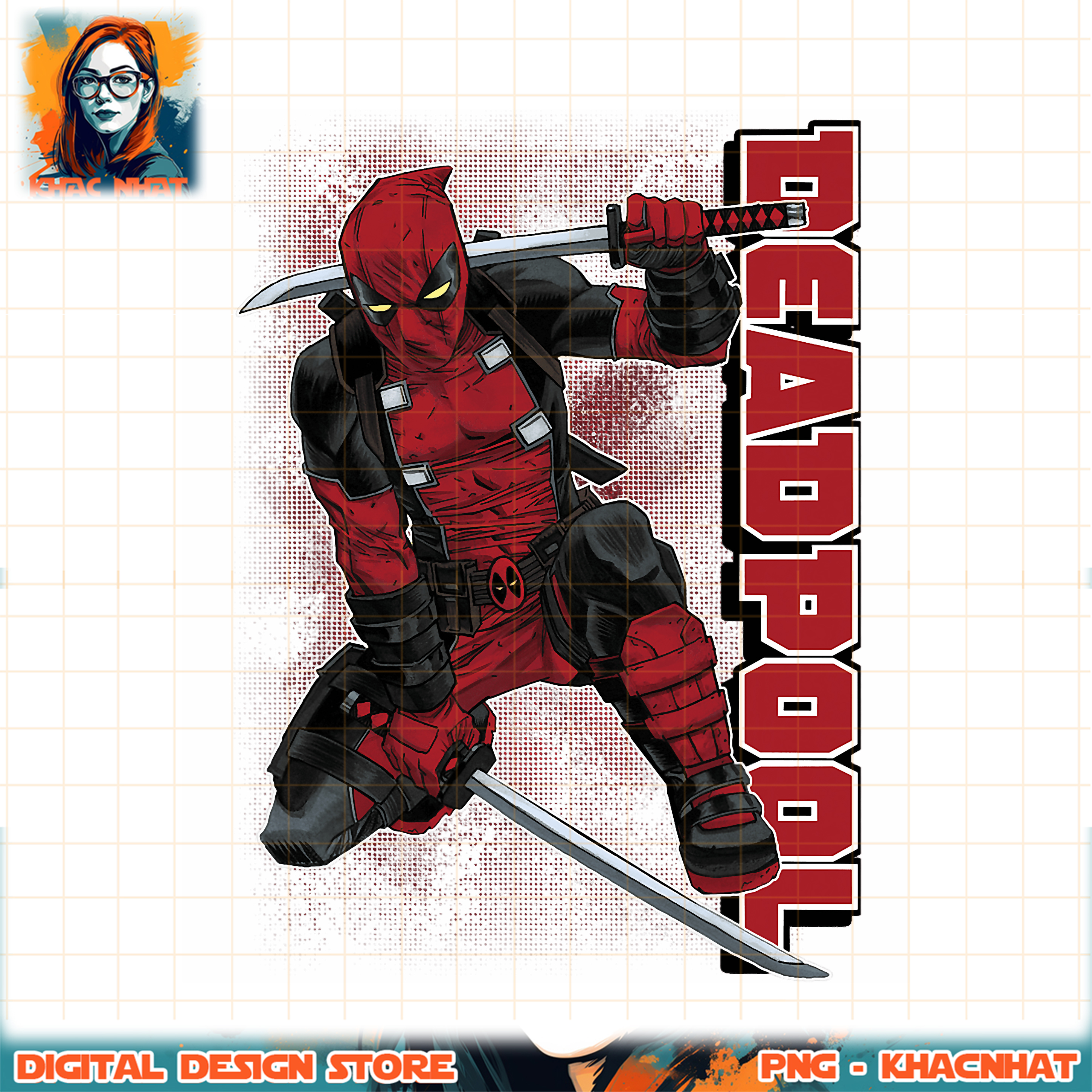 Marvel Deadpool Samuria Hero Stance PNG Download.pngMarvel D | Inspire ...