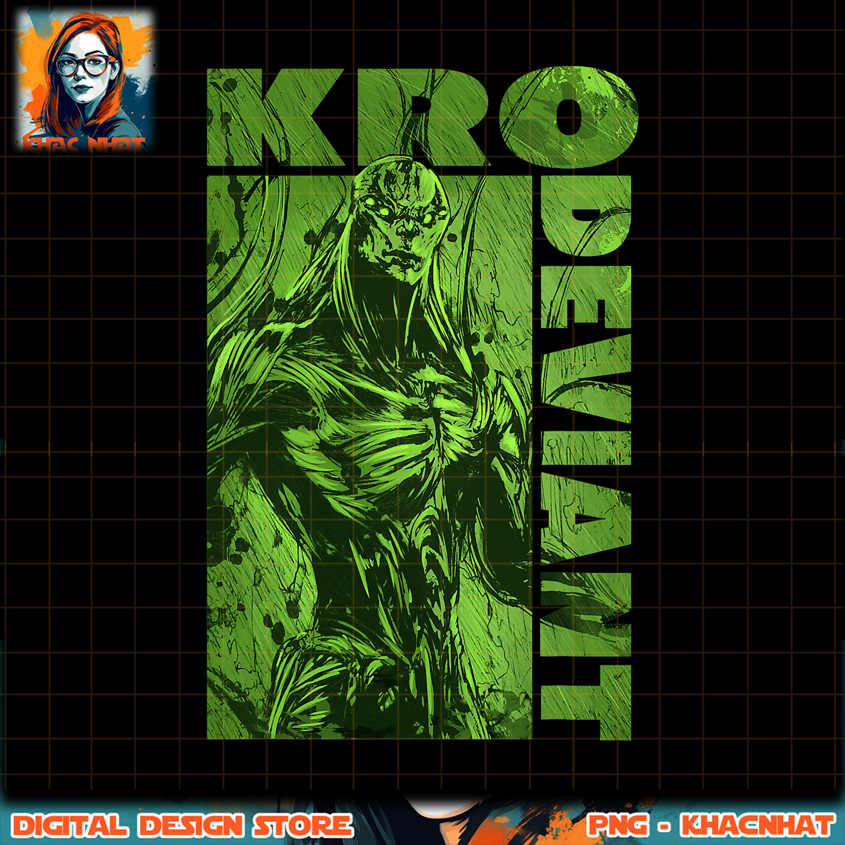 Marvel Eternals Green Deviant Kro Poster png, digital downlo | Inspire ...