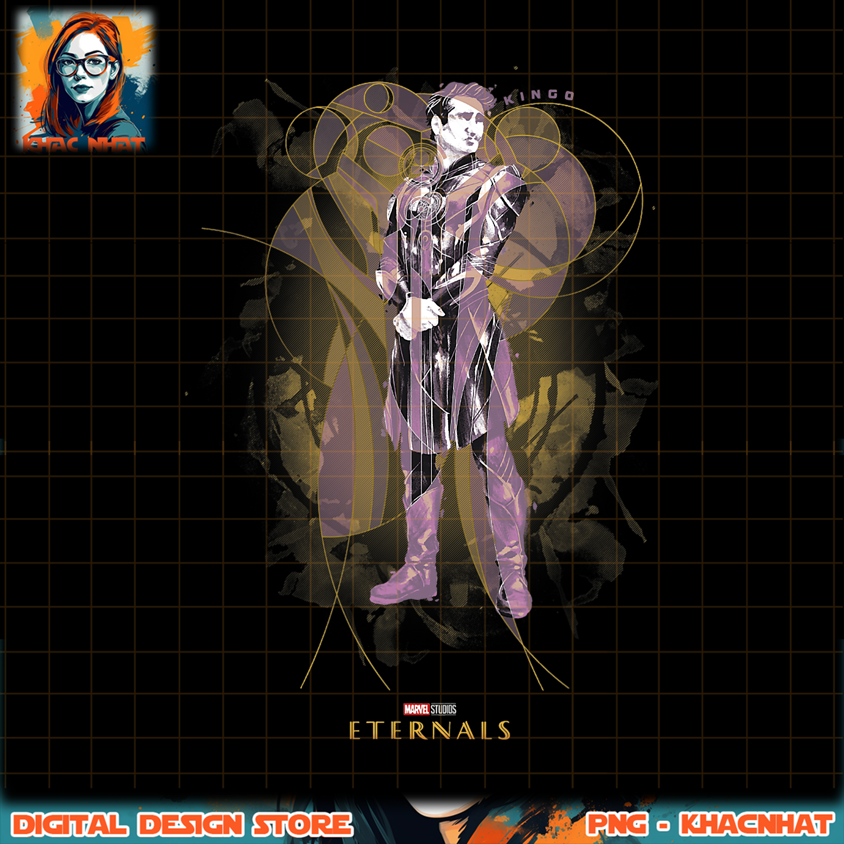 Marvel Eternals Kingo Glyph Poster png, digital download, in | Inspire ...