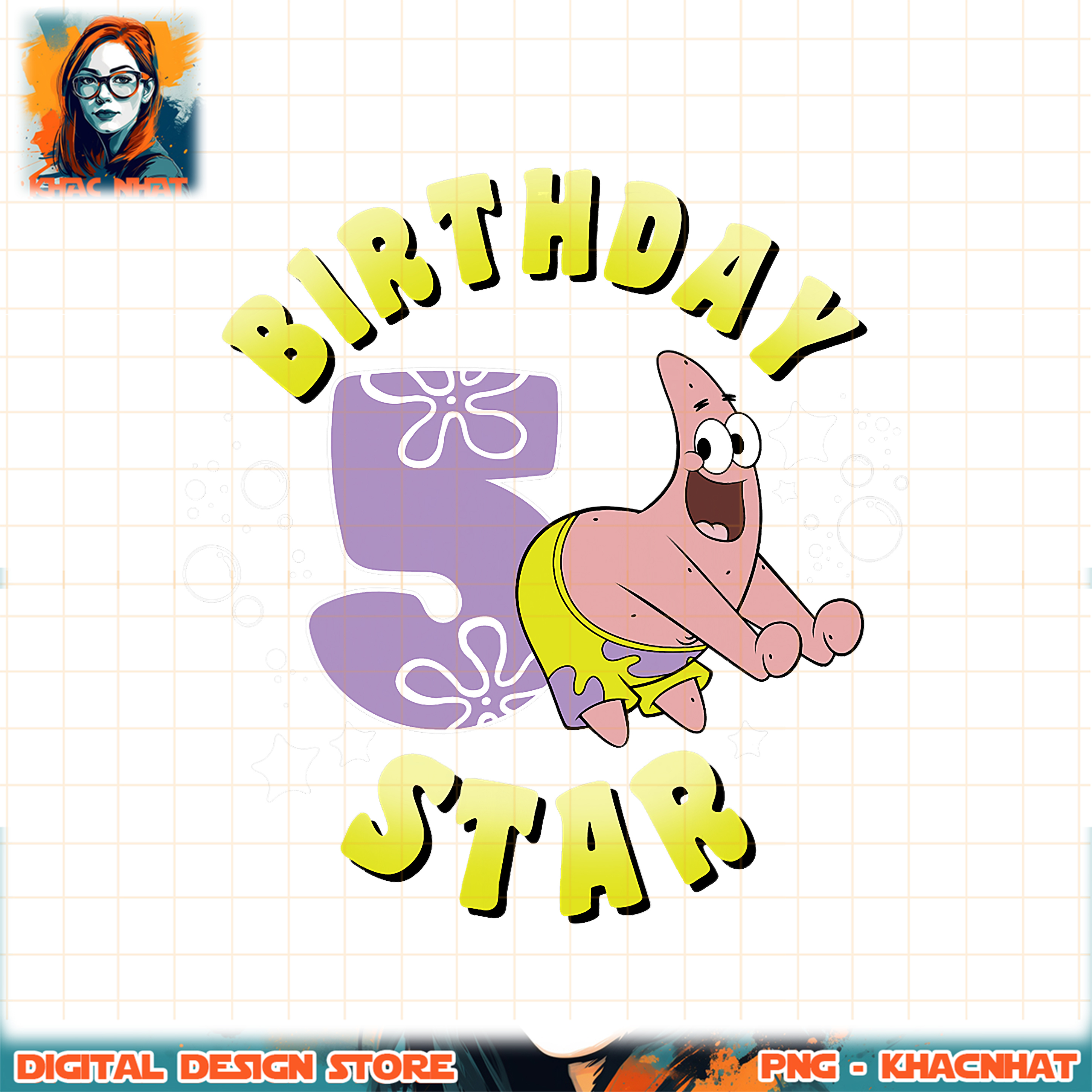 Nickelodeon SpongeBob SquarePants Patrick Birthday Star 5 pn | Inspire ...