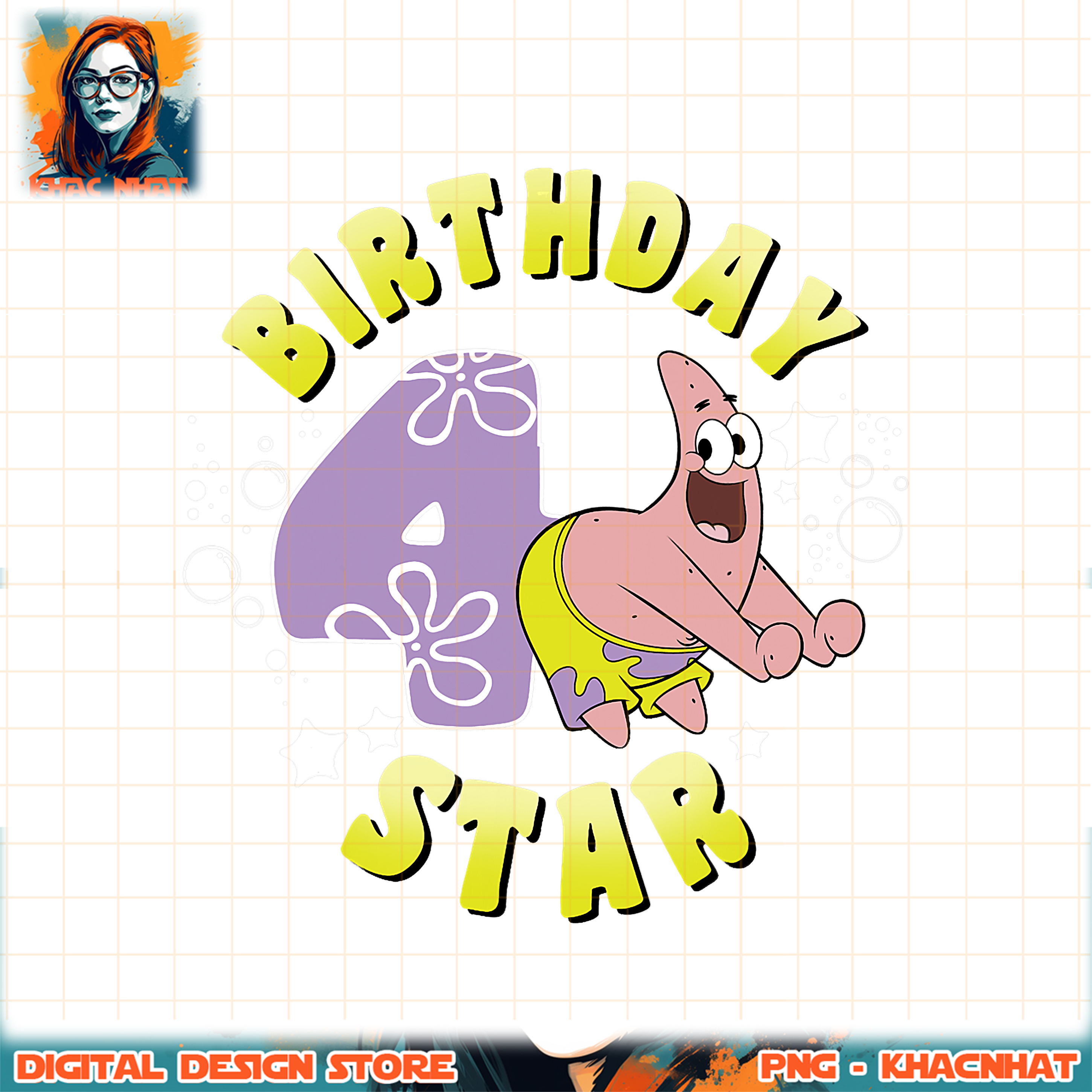 Nickelodeon SpongeBob SquarePants Patrick Star 4th Birthday | Inspire ...