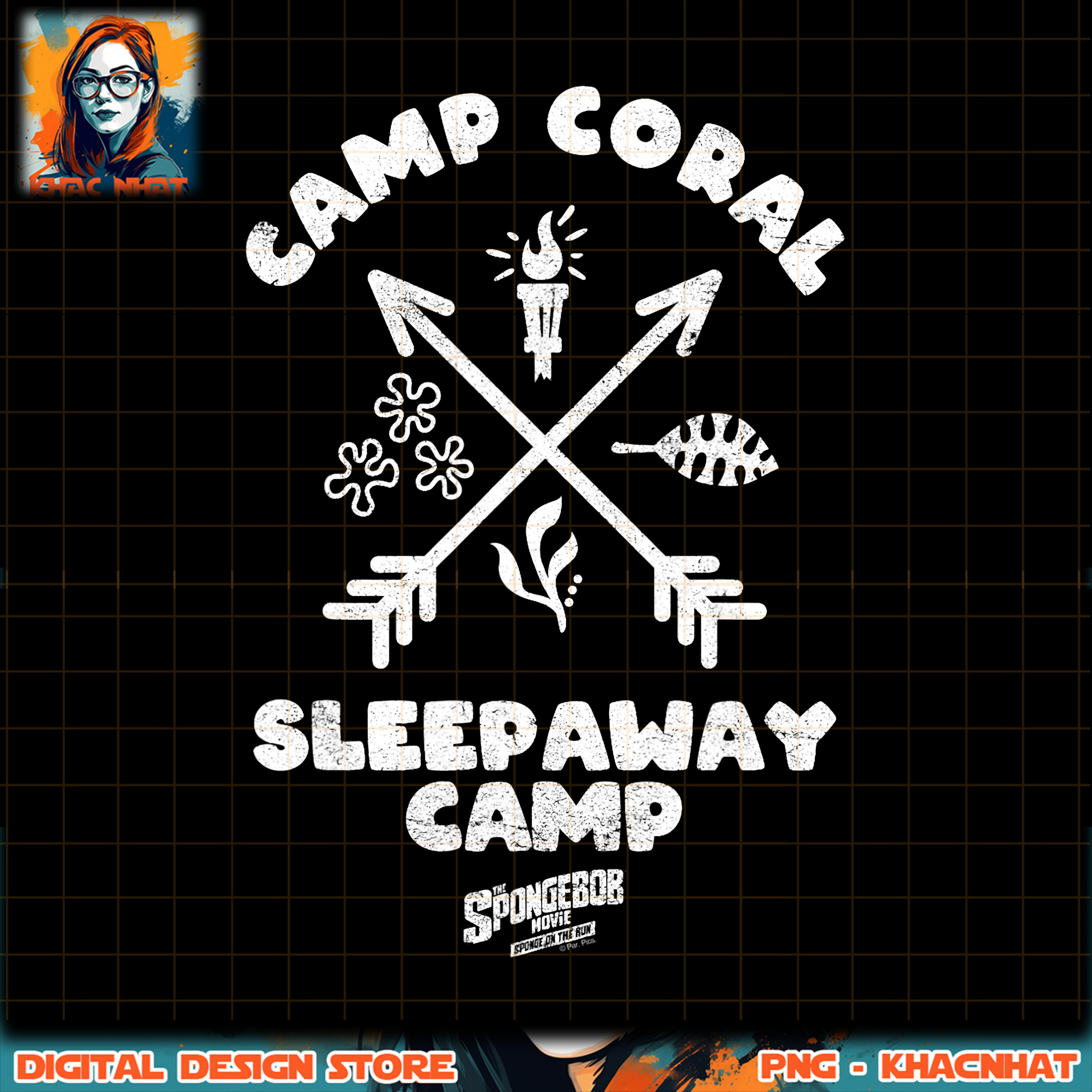 Sponge On The Run Camp Coral Sleepaway Camp Logo png, digita | Inspire ...