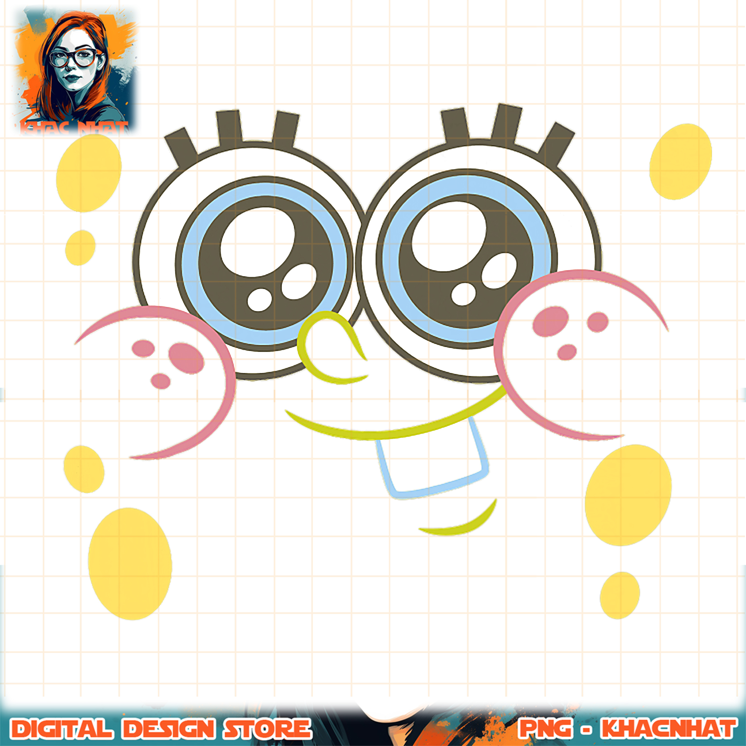 SpongeBob SquarePants Baby Sponge Face png, digital download | Inspire Uplift