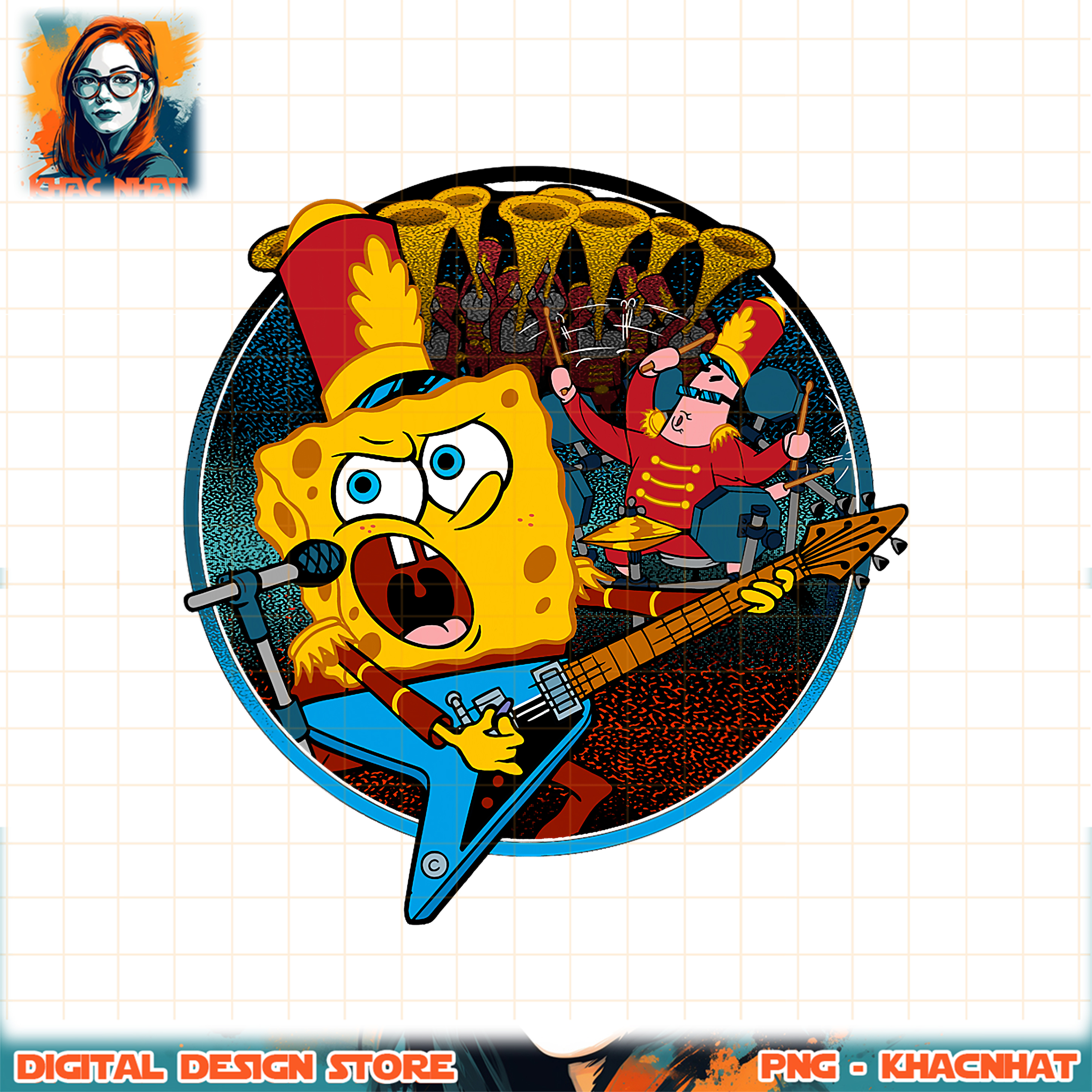 SpongeBob SquarePants Band Graphic png, digital download, in | Inspire ...