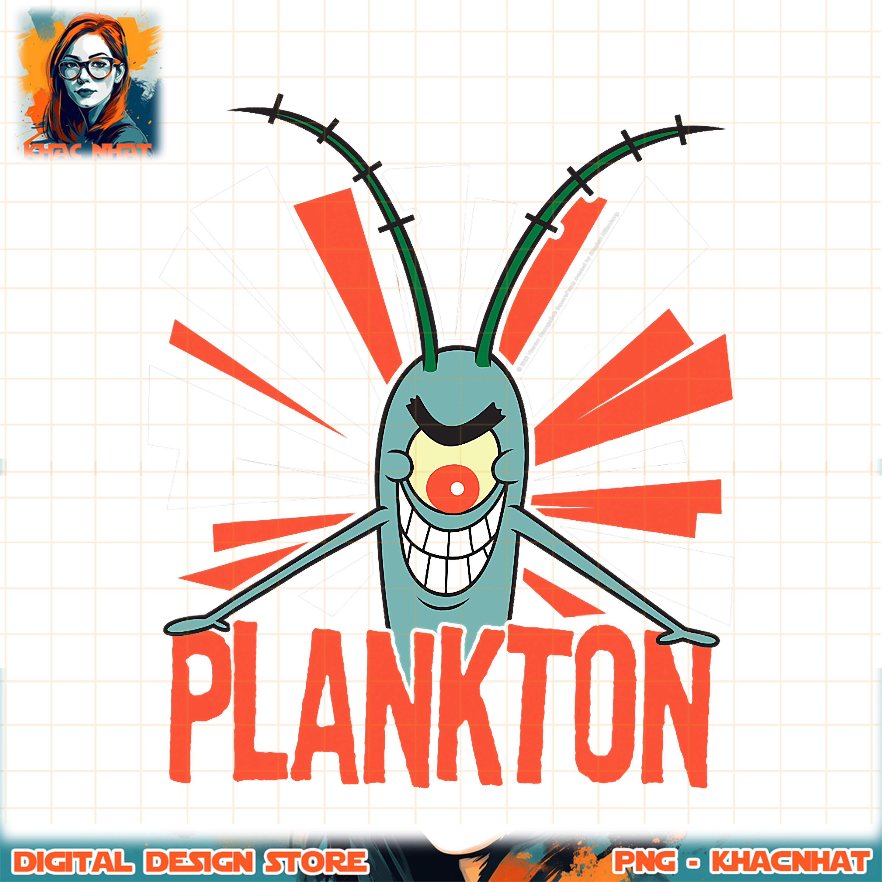 SpongeBob SquarePants Diabolical Plankton png, digital downl | Inspire ...