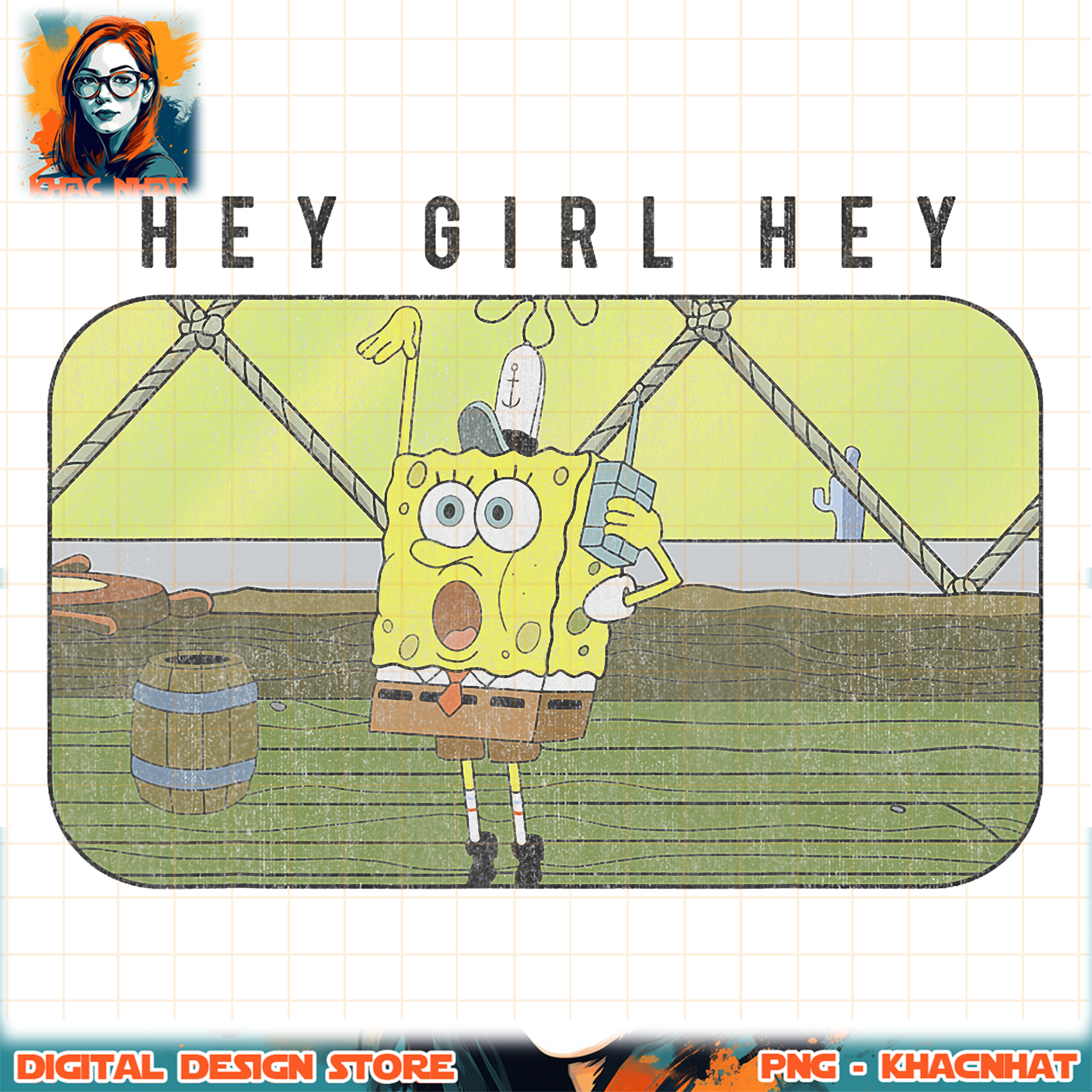 SpongeBob SquarePants Hey Girl Hey png, digital download, in | Inspire ...