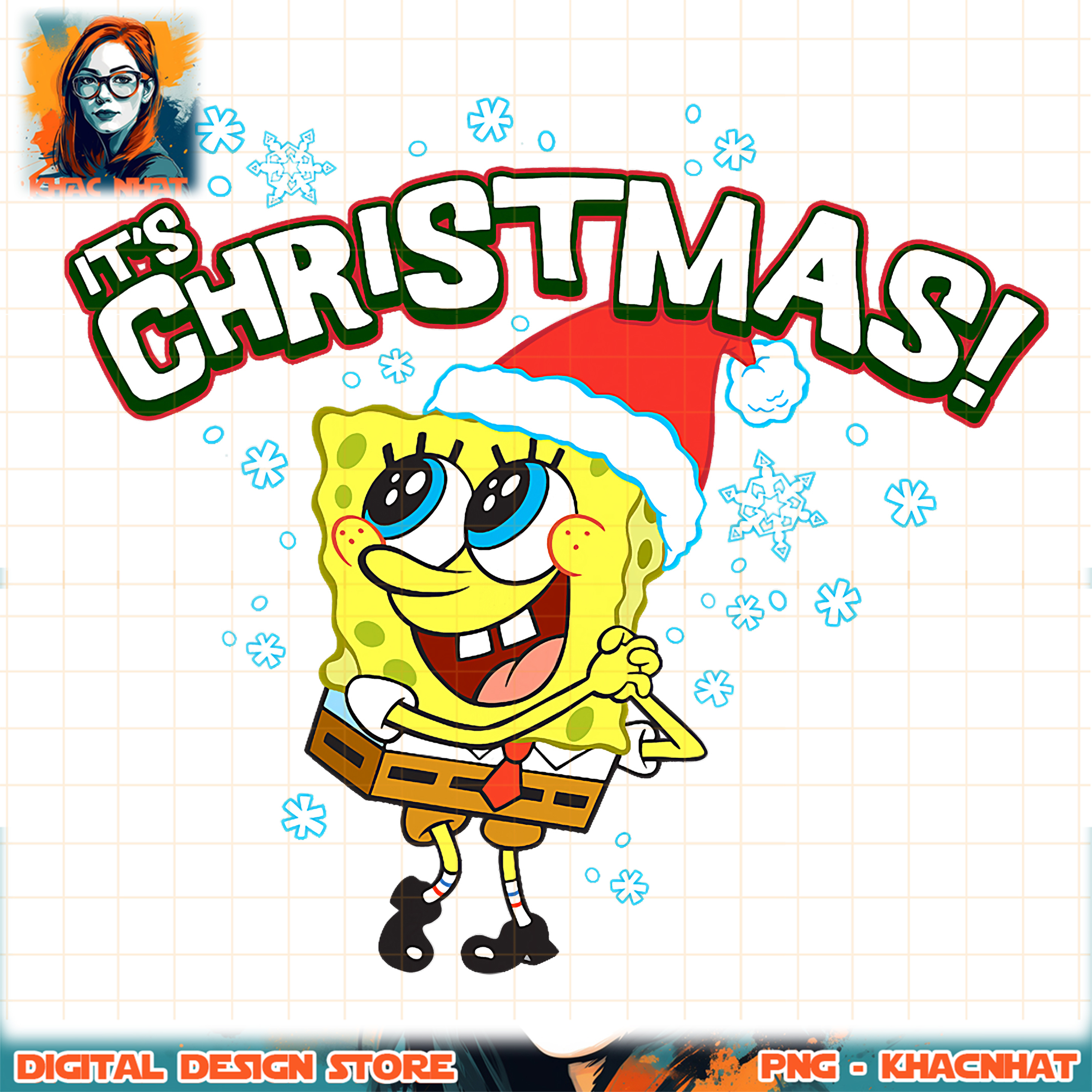 Spongebob Squarepants It_s Christmas Snowflakes png, digital | Inspire ...