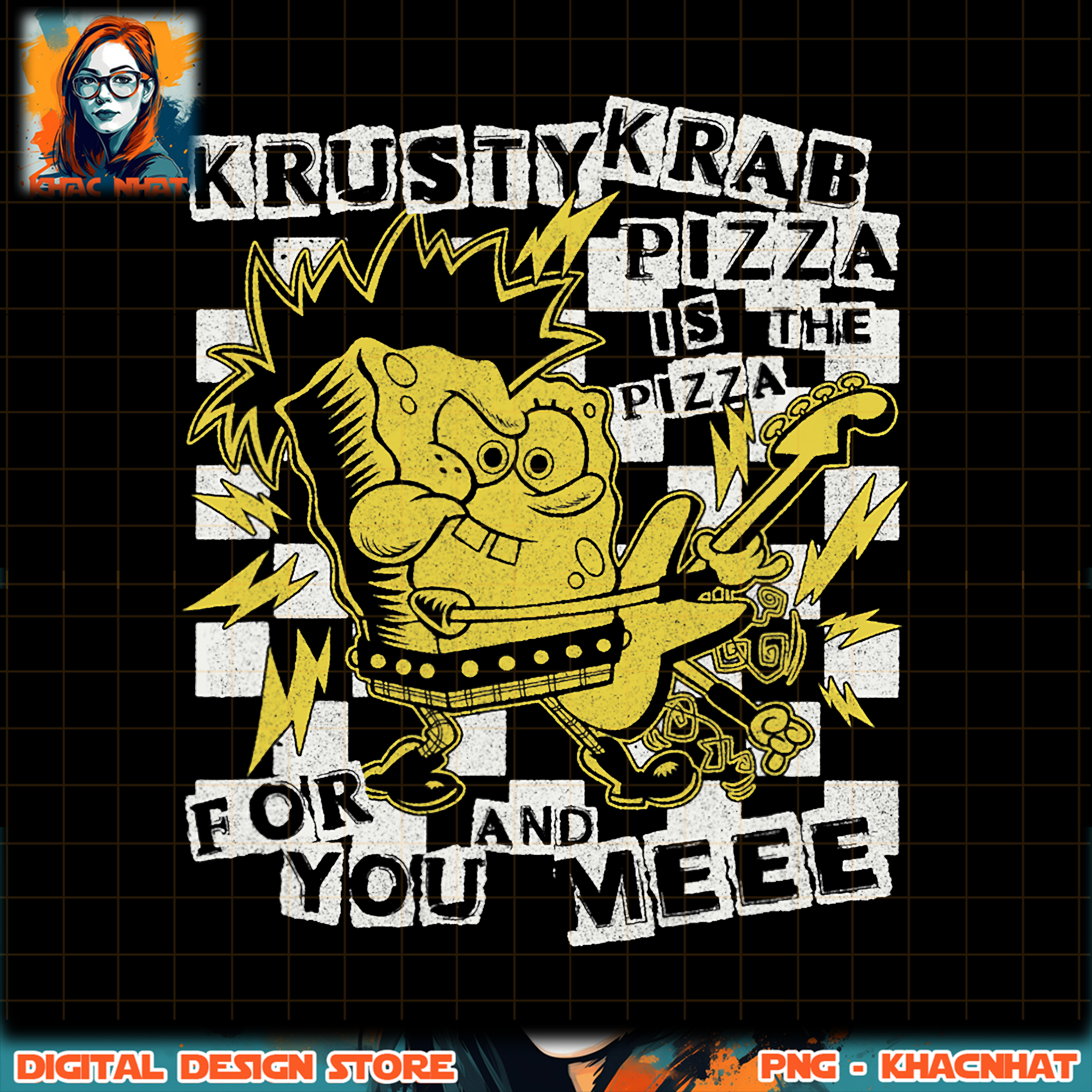 SpongeBob SquarePants Punk Bob Krusty Krab Pizza png, digita | Inspire ...