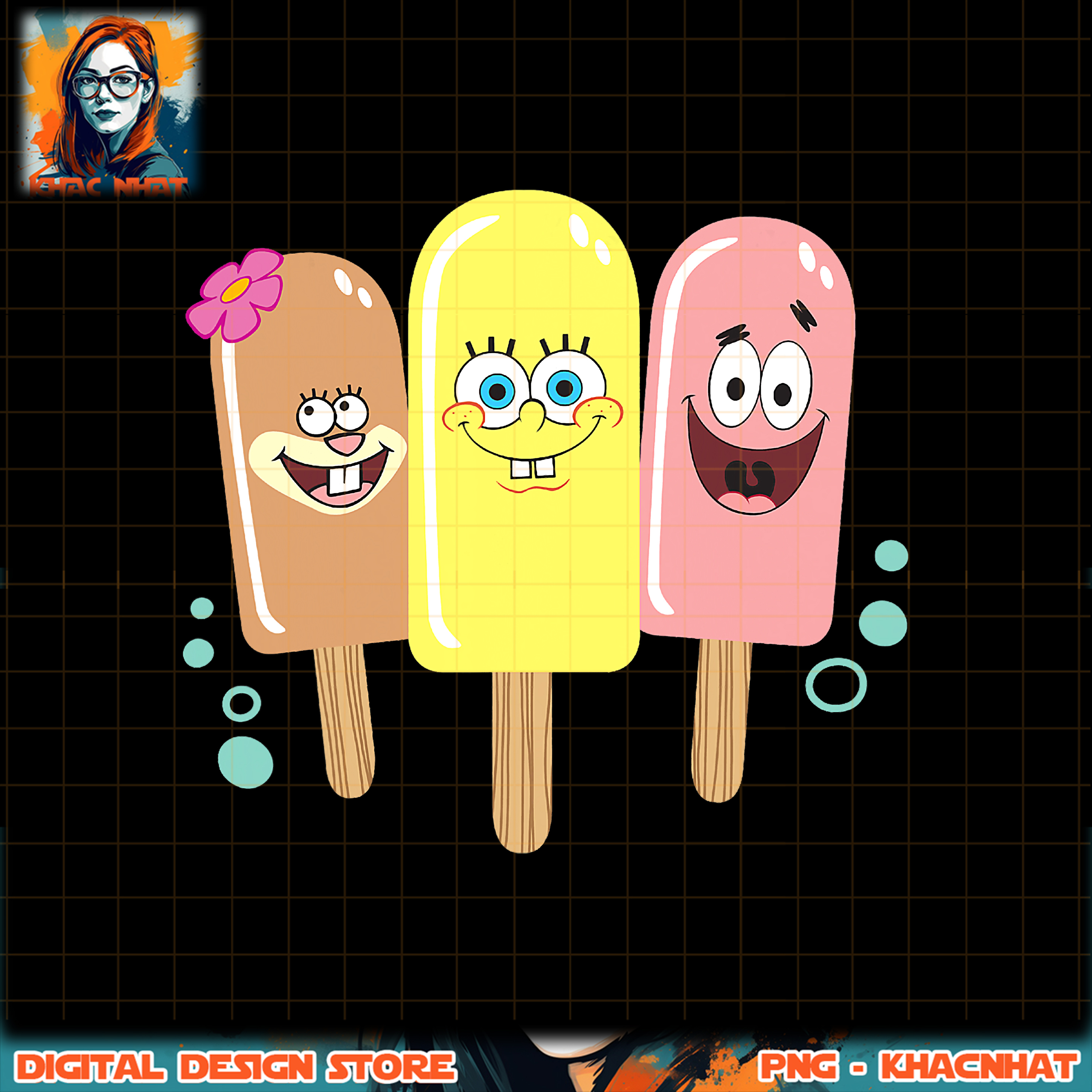 SpongeBob SquarePants Sandy Patrick Ice Cream Pals Happy png | Inspire ...