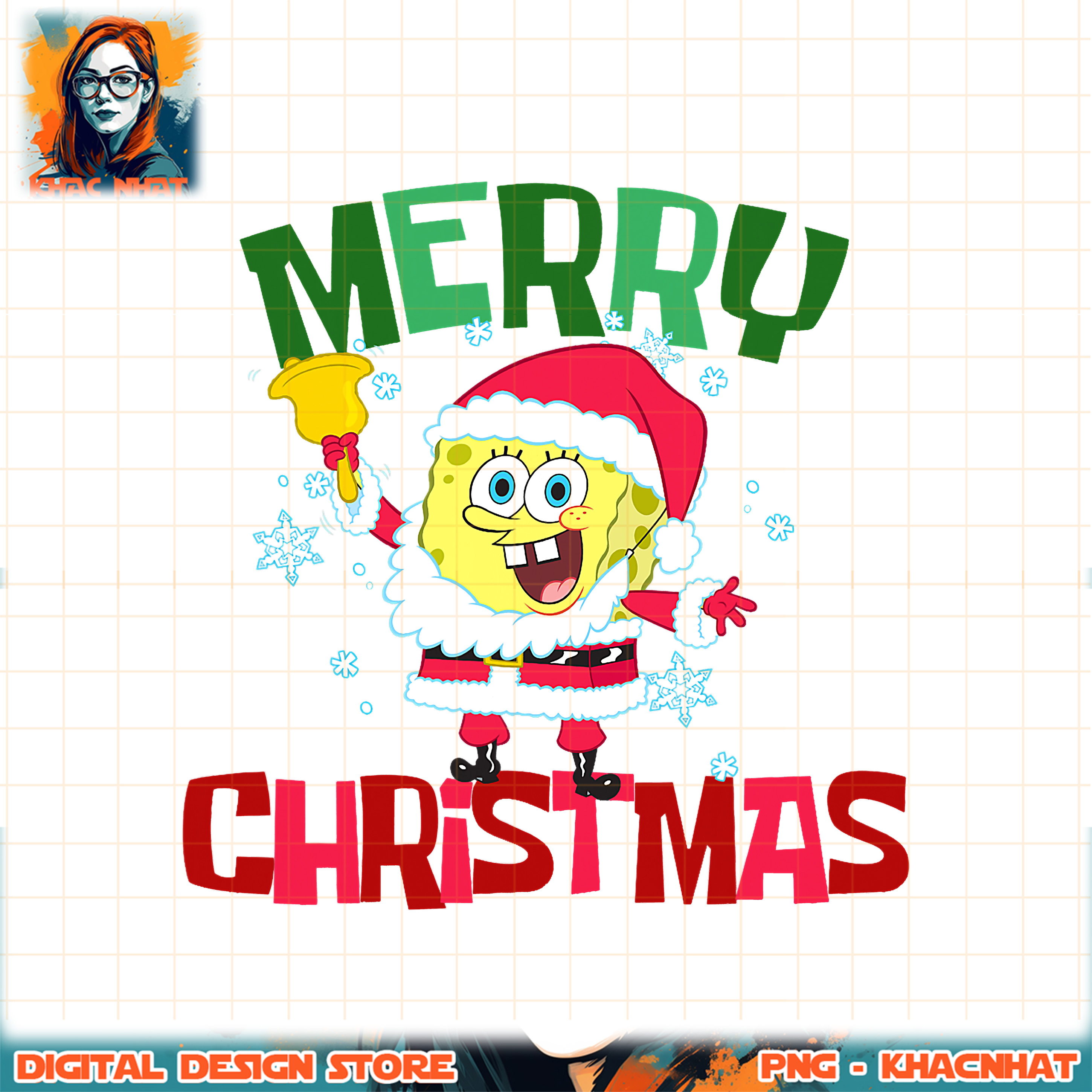 SpongeBob SquarePants Santa Outfit Merry Christmas png, digi | Inspire ...